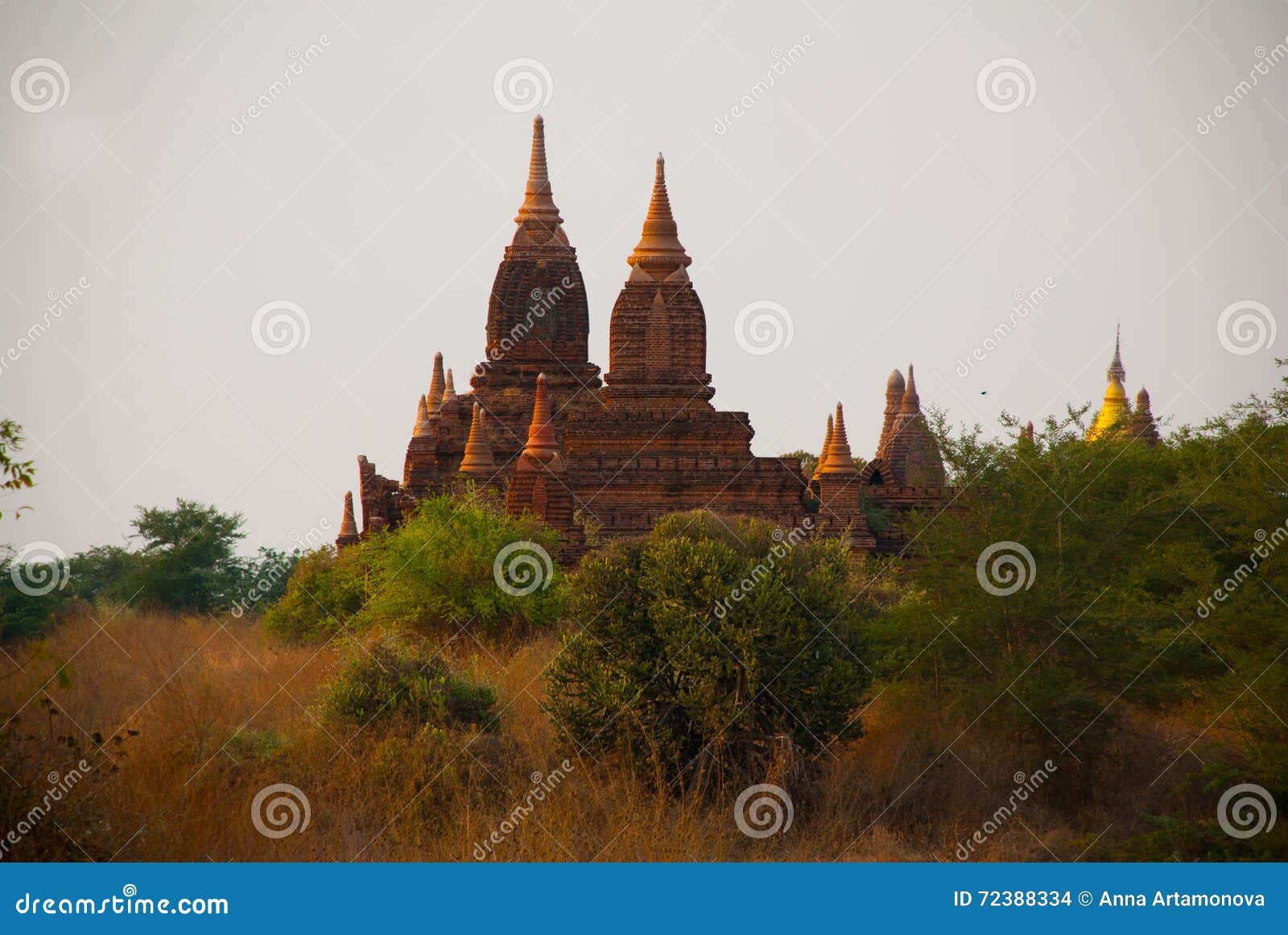 Ancient Temples in Bagan, Myanmar. Burma Stock Photo - Image of outdoor ...