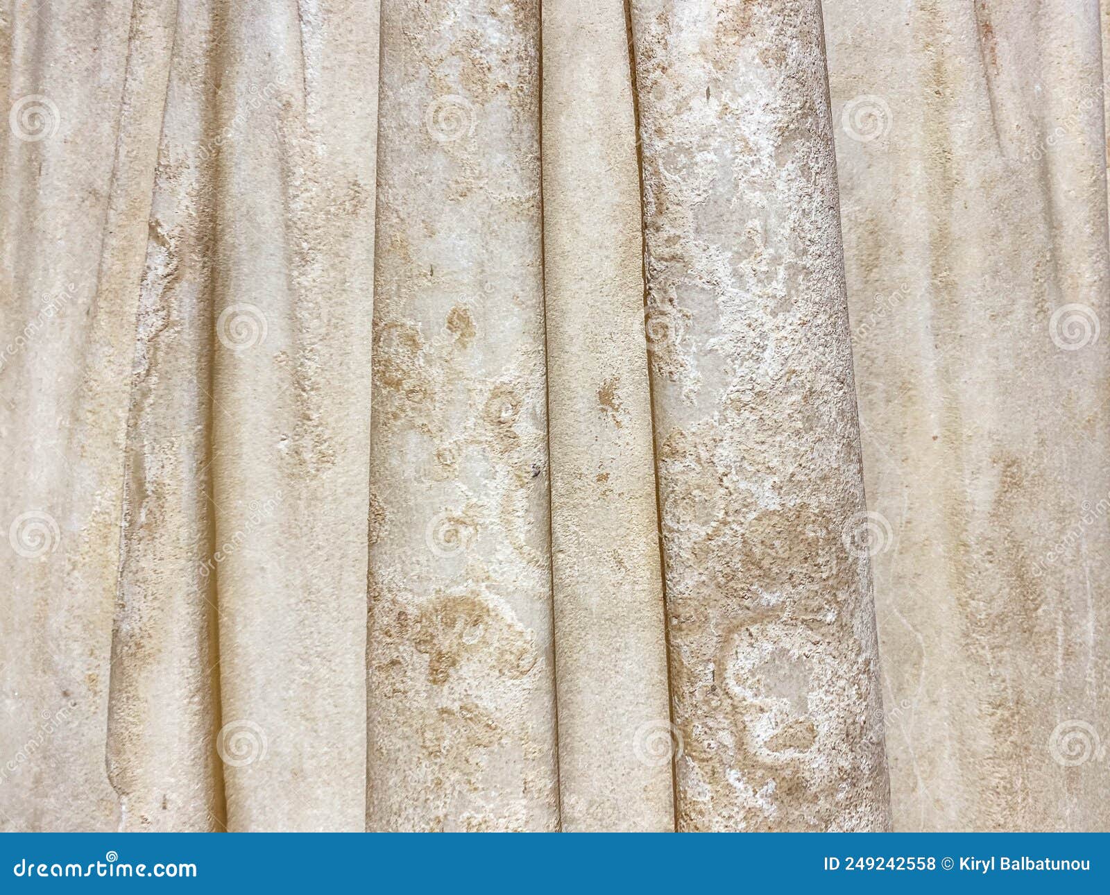 Ancient Texture. Stone of White Color, a Piece of a Statue. Volumetric ...