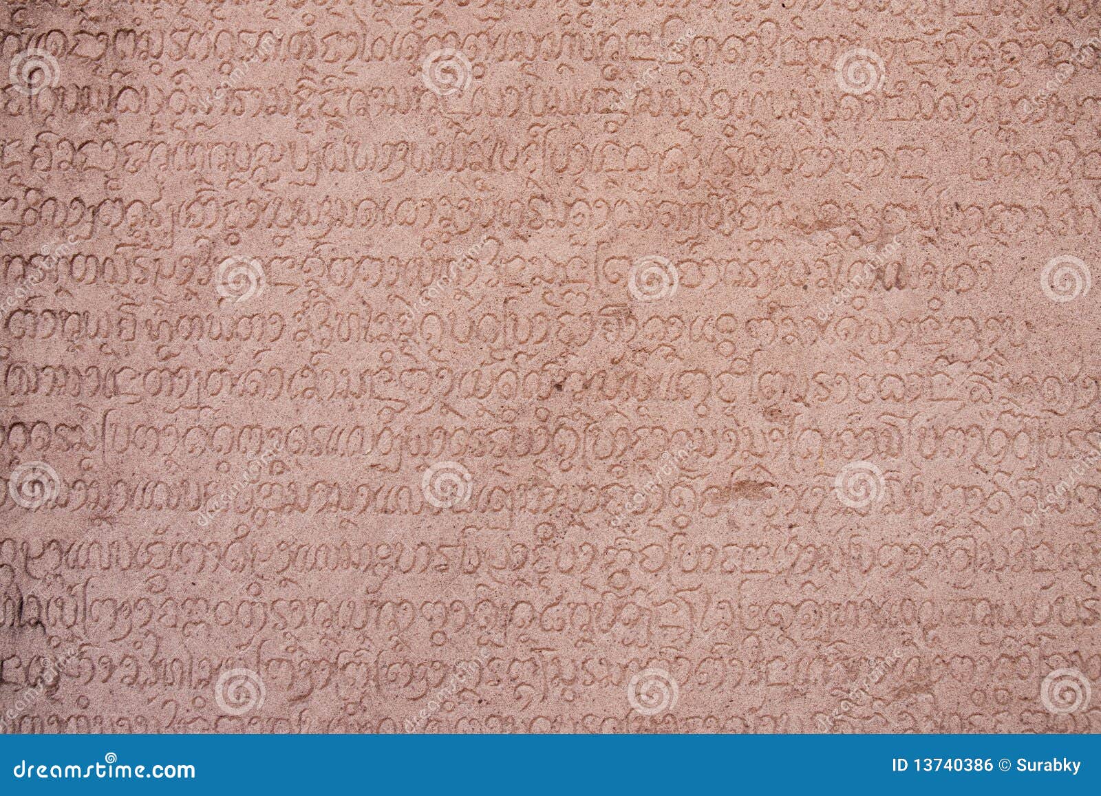 Ancient Thai Alphabet on a Stone Stock Photo - Image of alphabet, rock ...