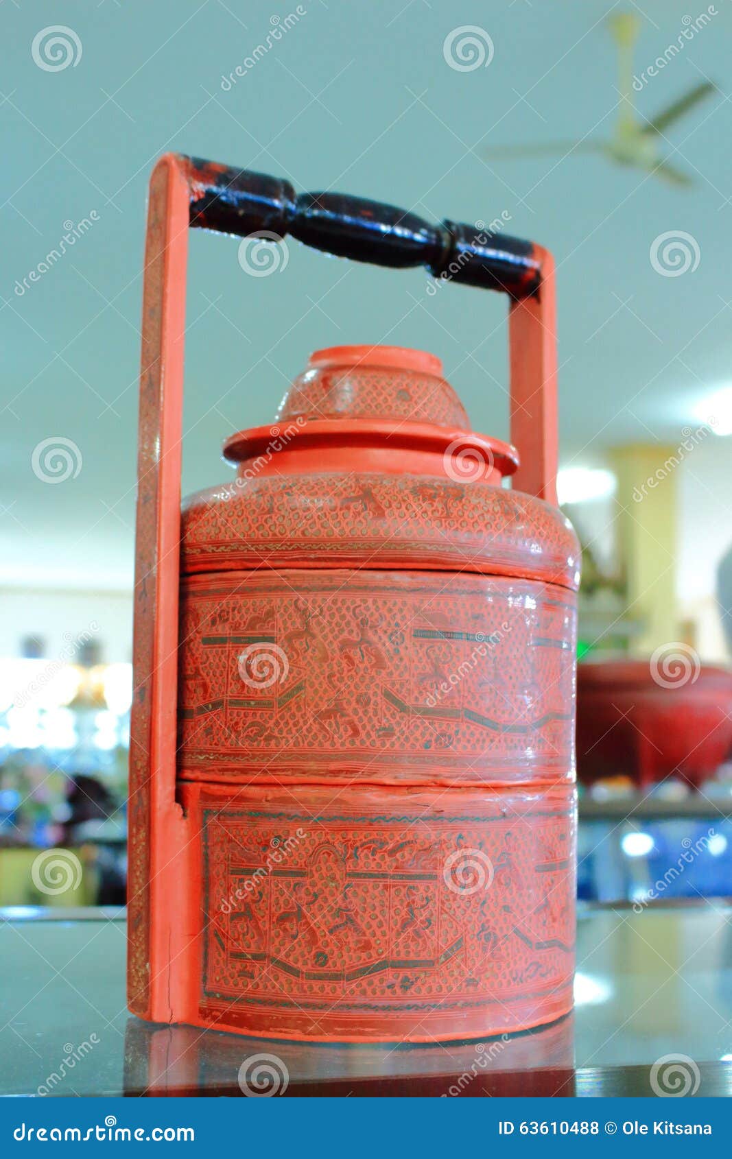 Ancient Thai food box stock photo. Image of museum, showing - 63610488