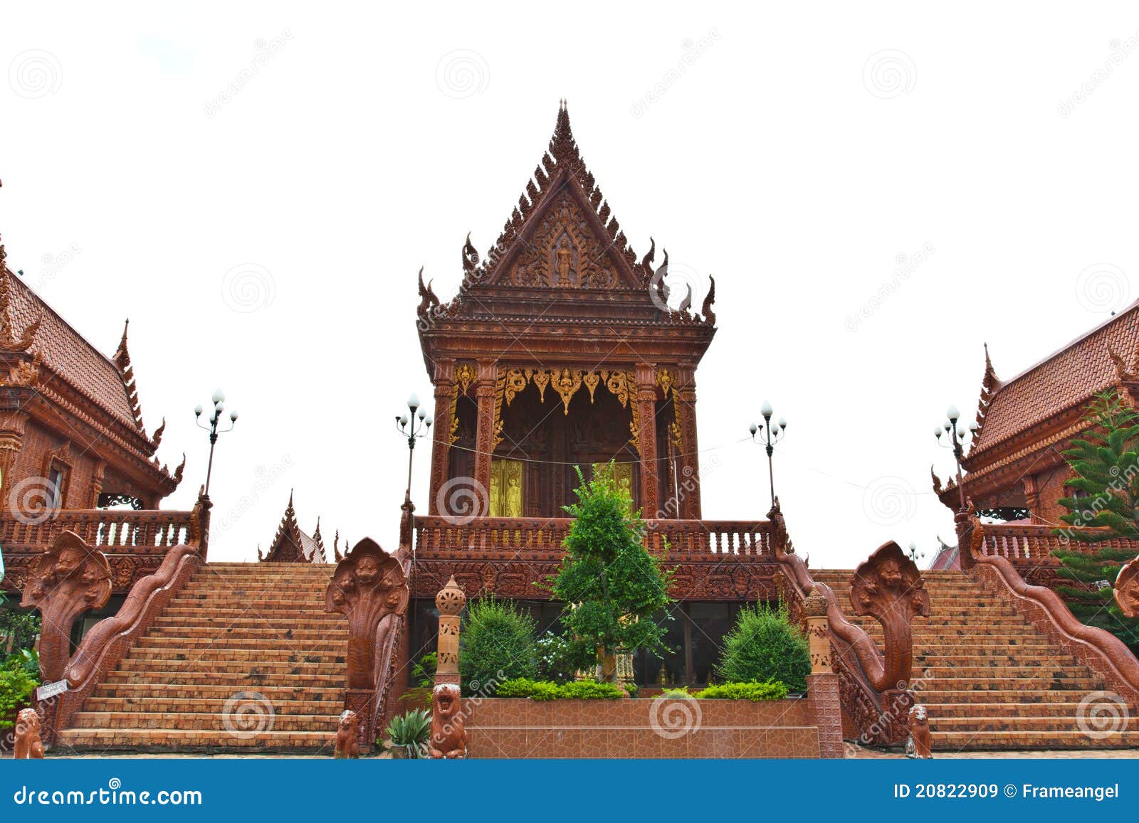 Ancient Thai Temple, Made from Glazed Tile Stock Image - Image of ...