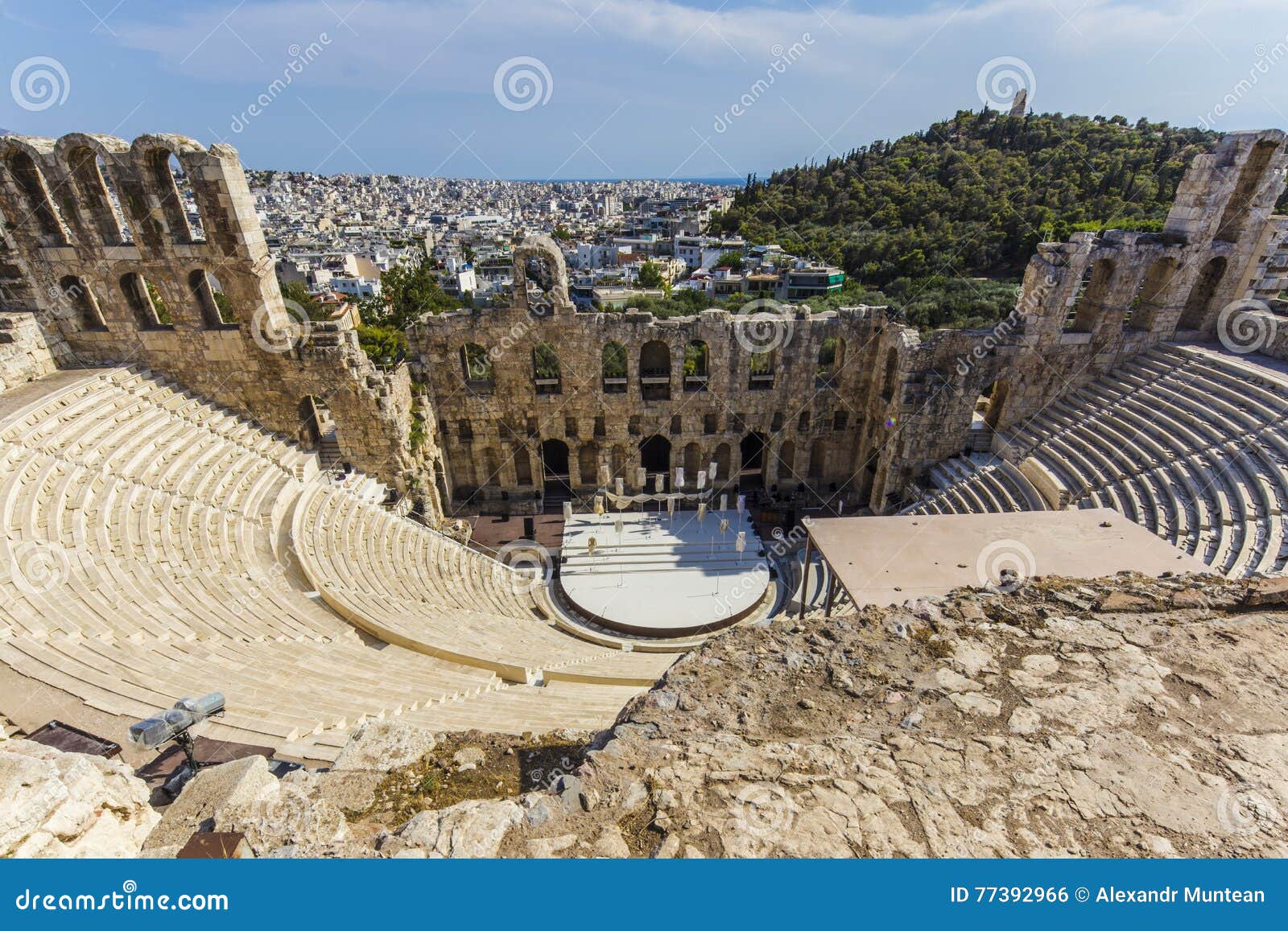 Ancient Theater in Acropolis Stock Photo - Image of arch, greece: 77392966