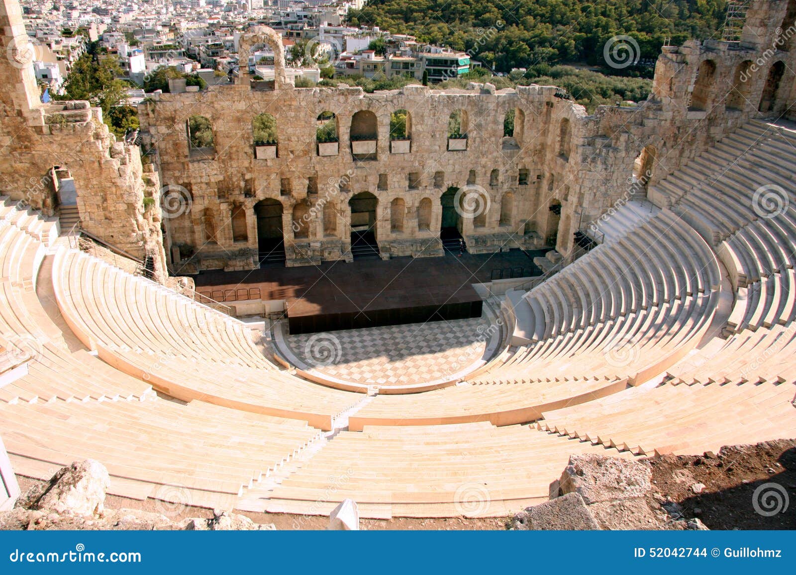 Ancient Theater - Athens - Greece Stock Photo - Image of power, tragedy ...