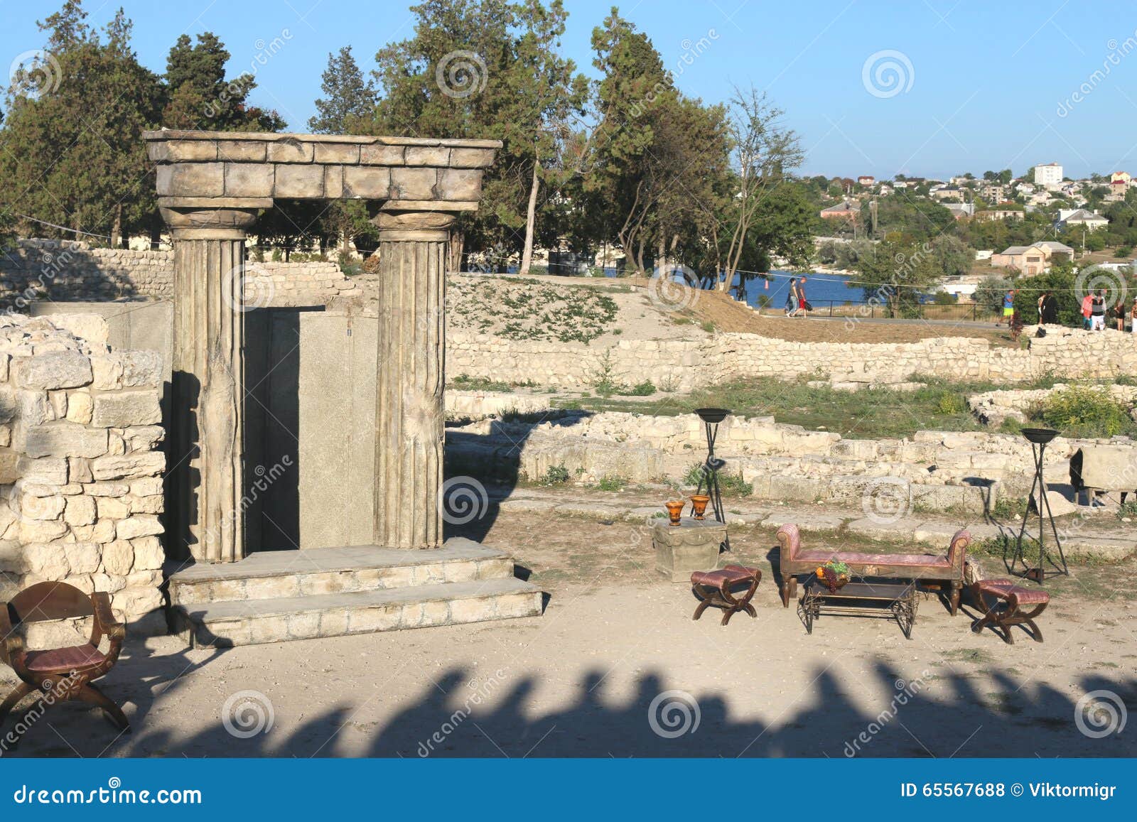 The Ancient Theatre in Ancient Chersonesos Editorial Stock Photo ...
