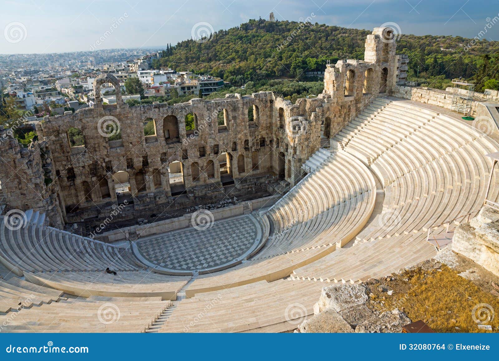 Ancient theatre in Athens stock photo. Image of herodeion - 32080764