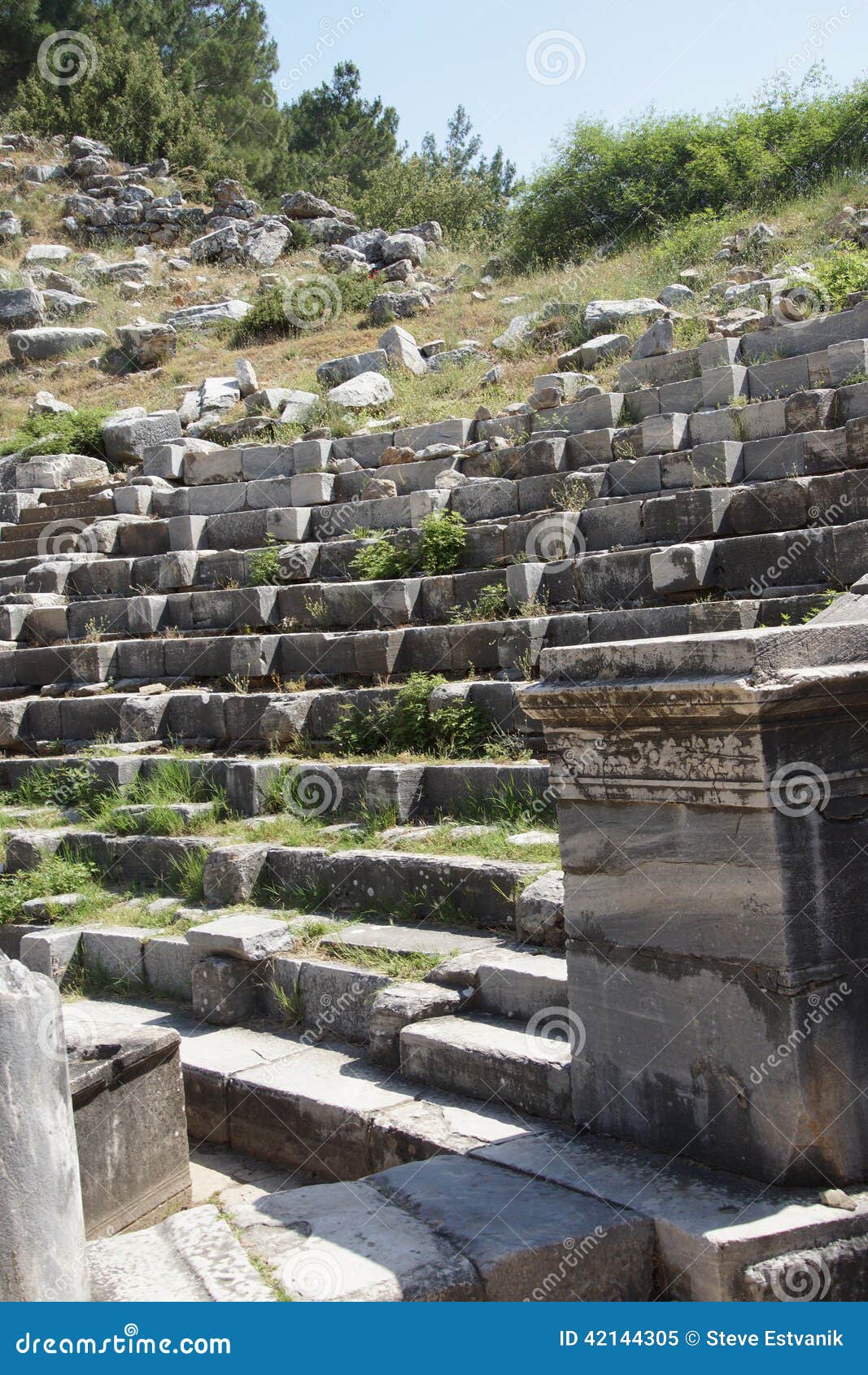Ancient Theatre with Rows of Stone Seats, Stock Image - Image of rome ...