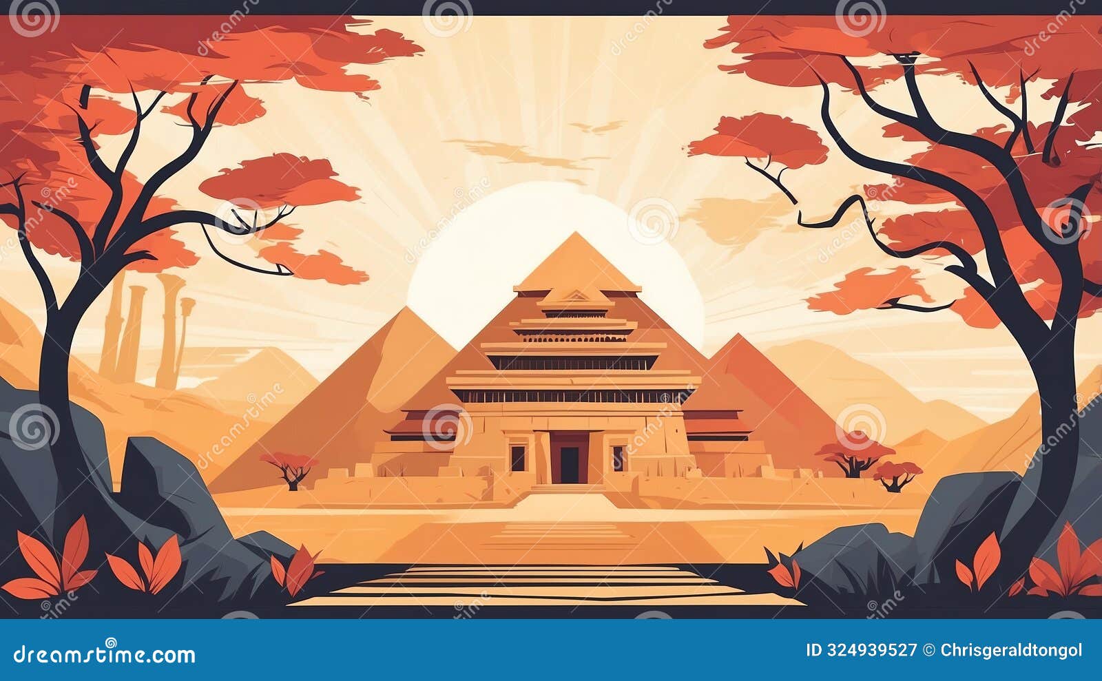 Ancient Themed Wallpaper for Presentations and Offices Ai Generated ...