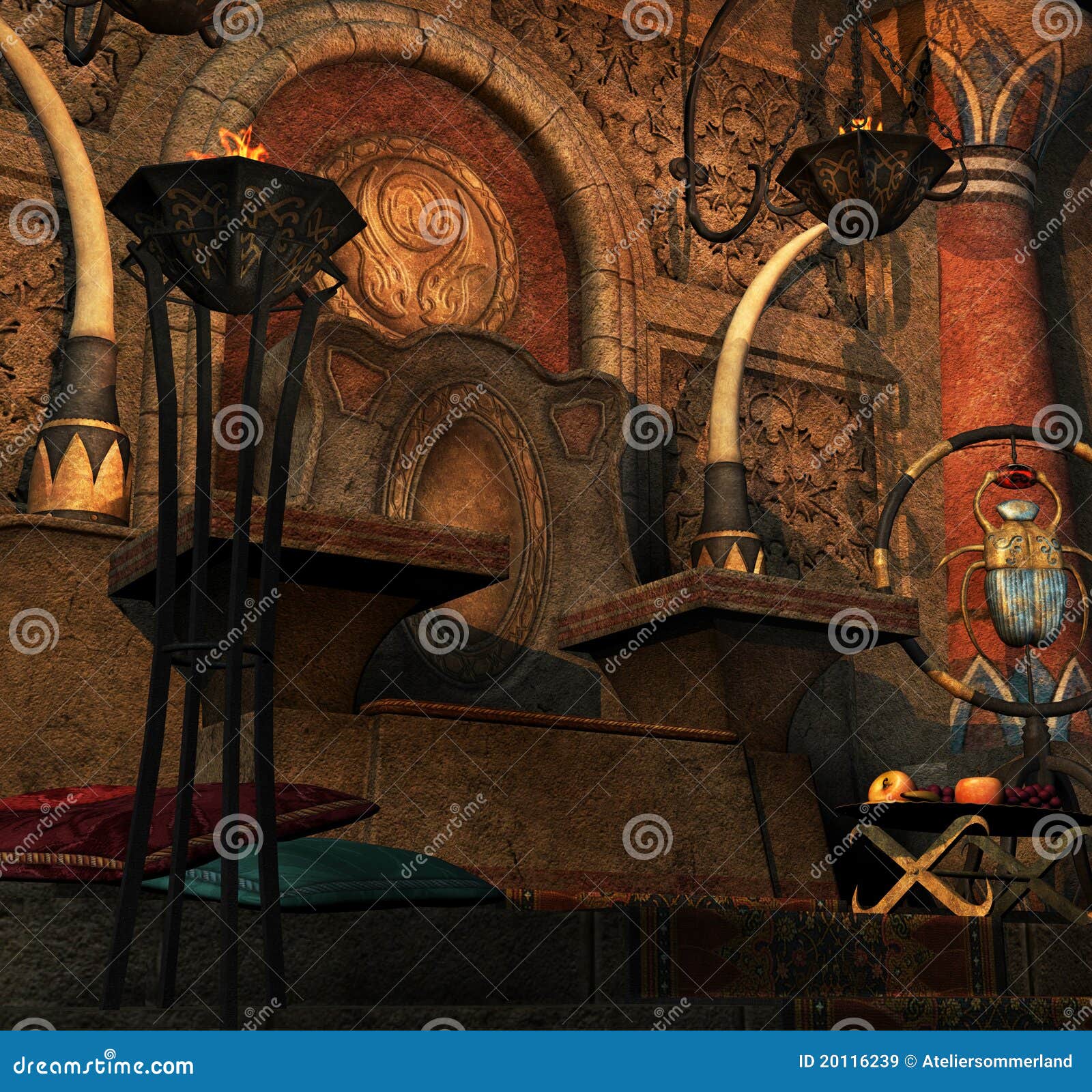 Ancient Throne Room stock illustration. Illustration of hall - 20116239
