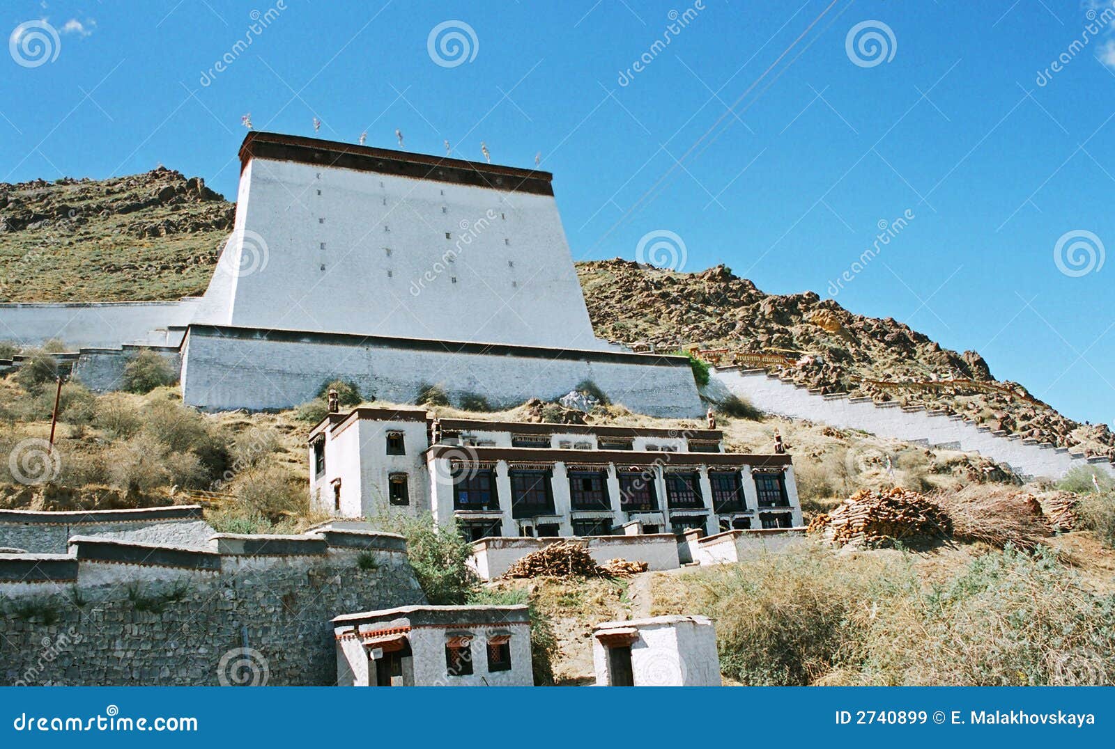 Ancient Tibetan fort stock image. Image of fortress, building - 2740899