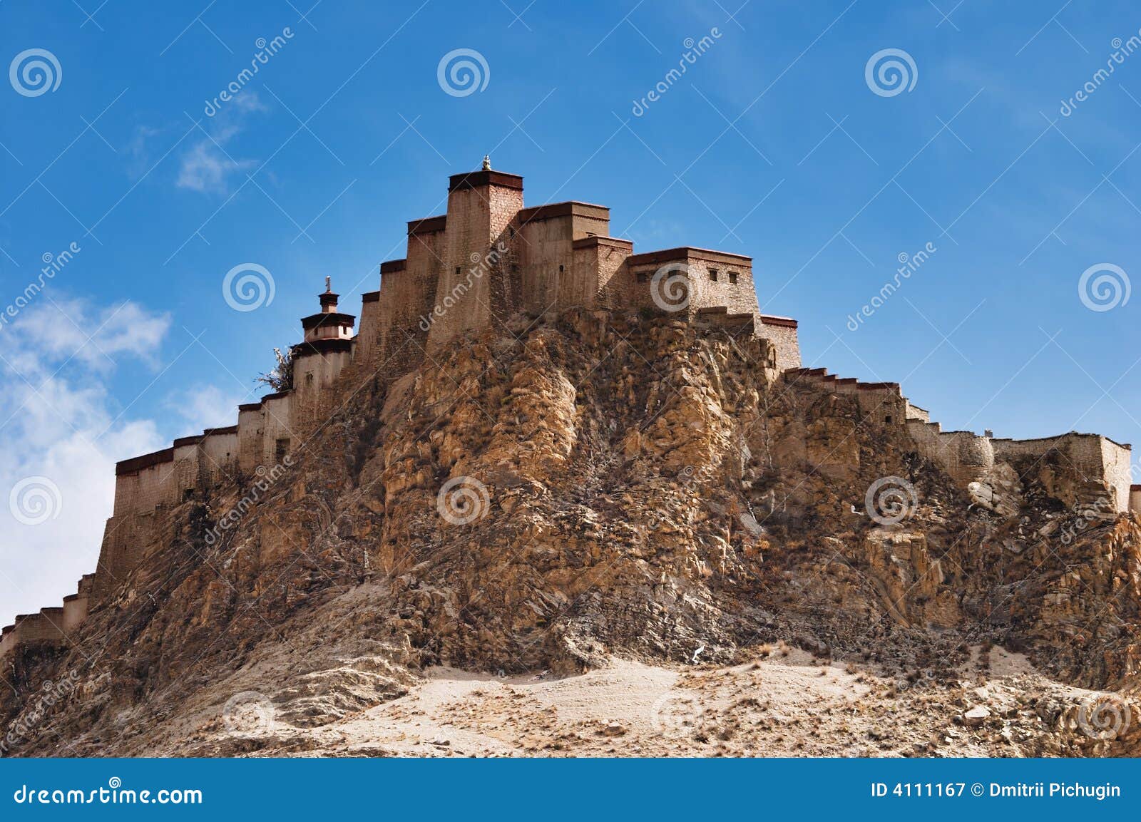 Ancient tibetan fortress stock image. Image of rock, holy - 4111167