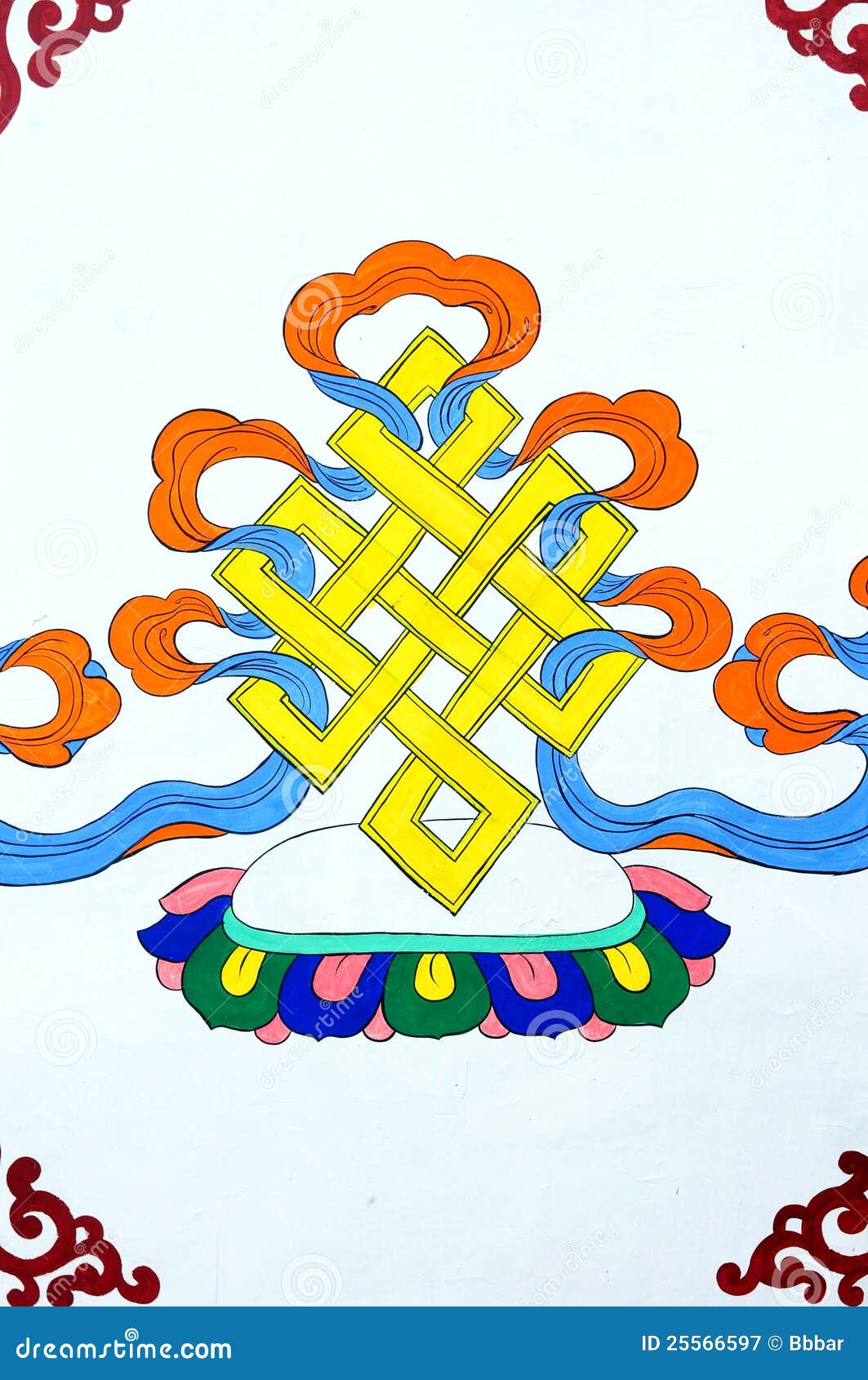 Ancient Tibetan Wall Painting Art Stock Image - Image of drawing ...