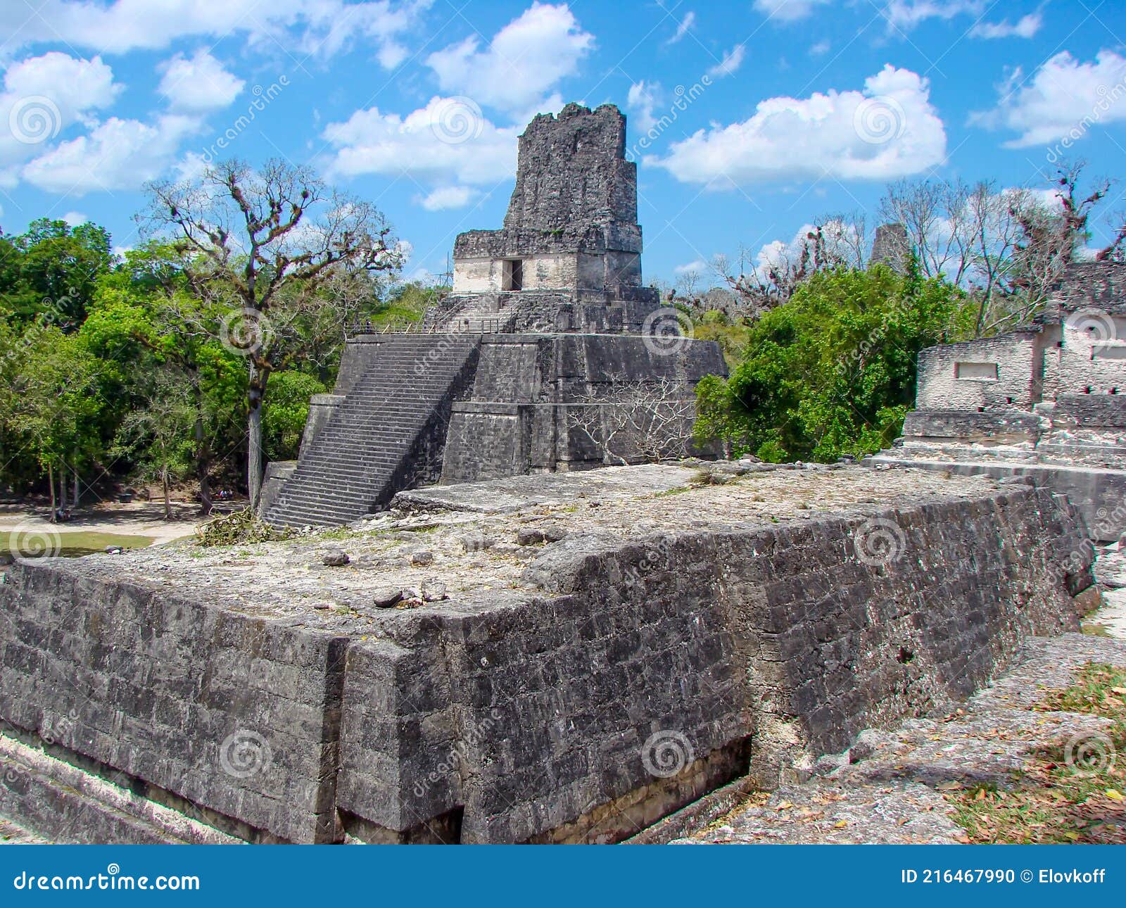 Ancient Tikal Pyramids in Guatemala Stock Photo - Image of culture ...