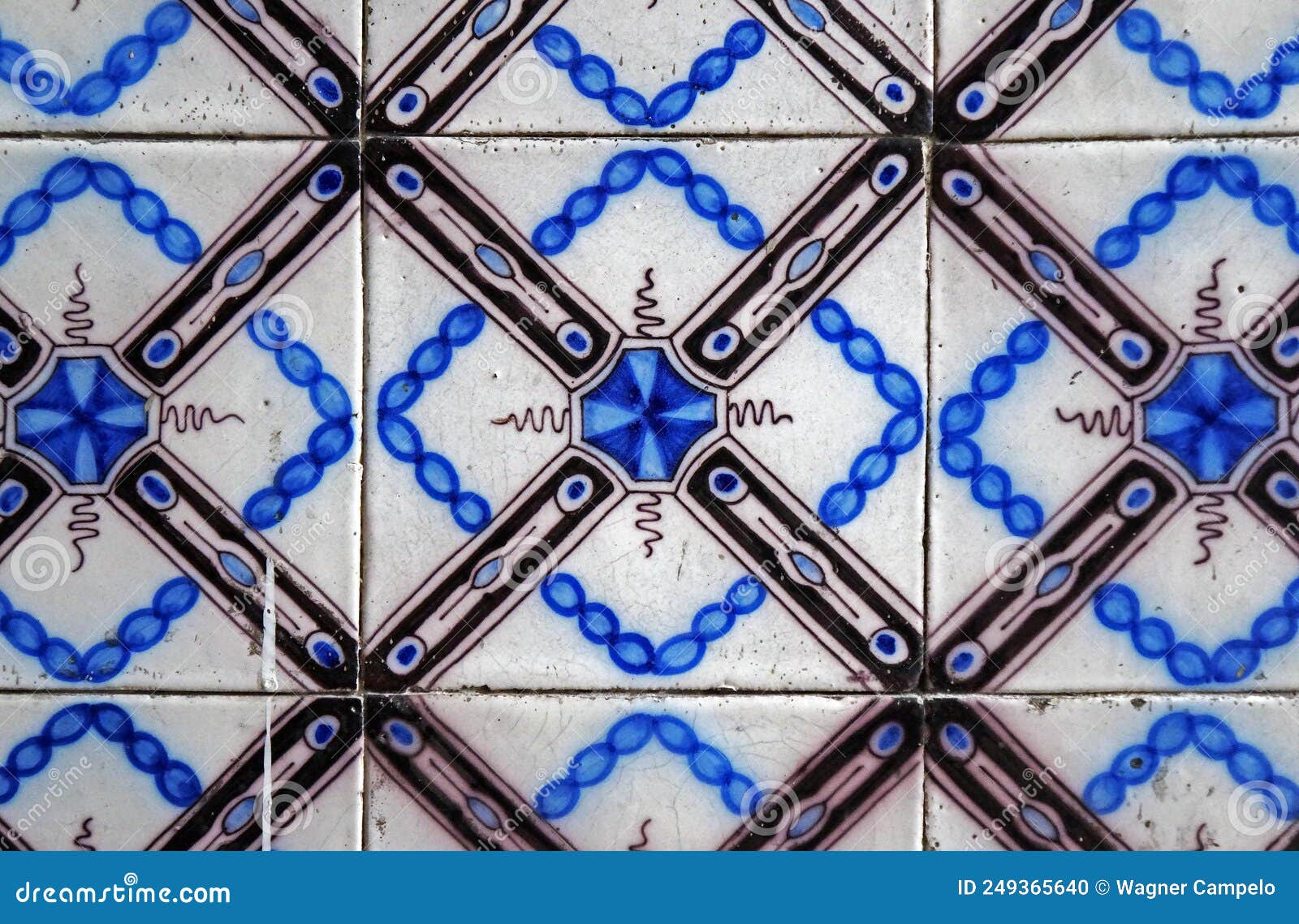 Ancient Tiles Pattern, Rio De Janeiro, Brazil Stock Photo - Image of ...
