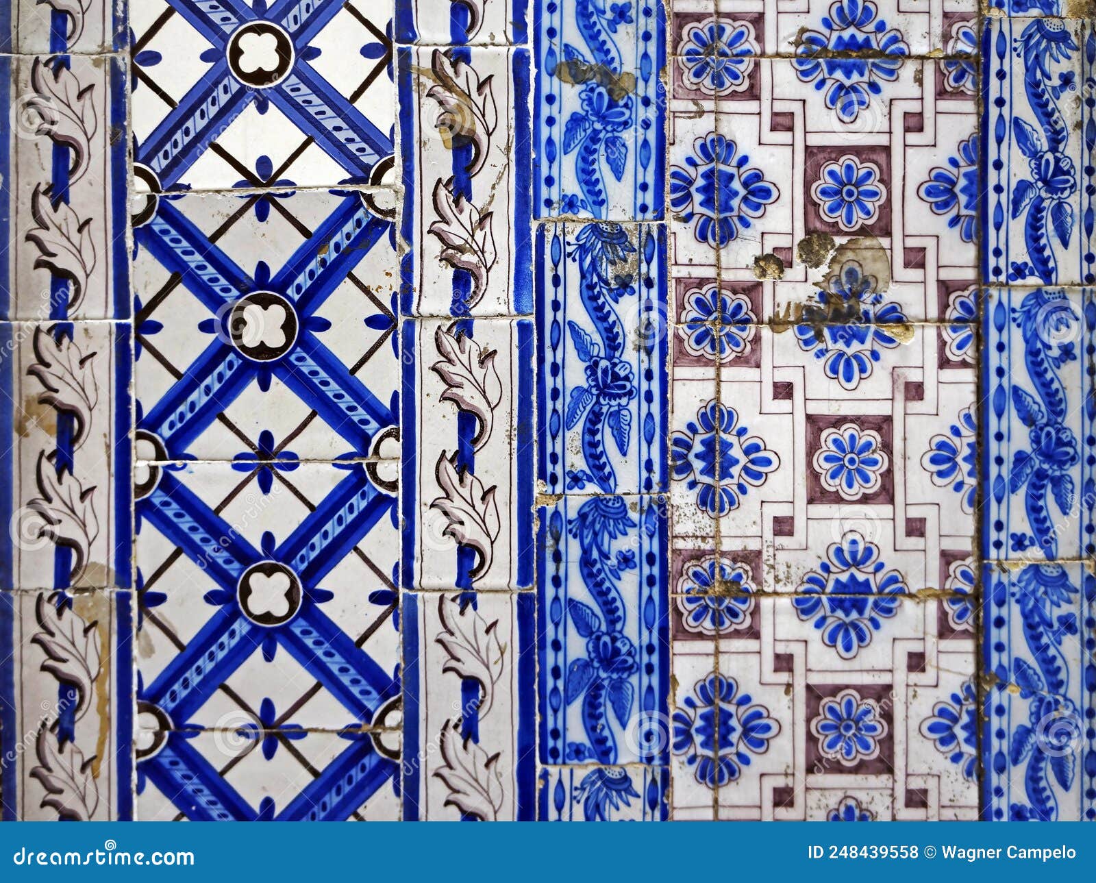 Ancient Tiles Pattern on Wall, Rio Stock Photo - Image of cultural ...