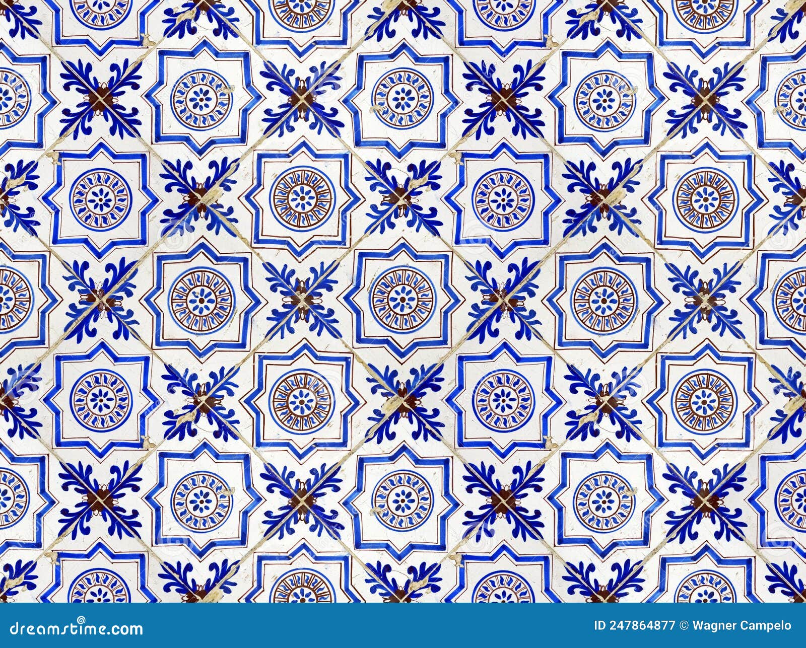 Ancient Tiles Pattern on Wall, Rio Stock Image - Image of background ...
