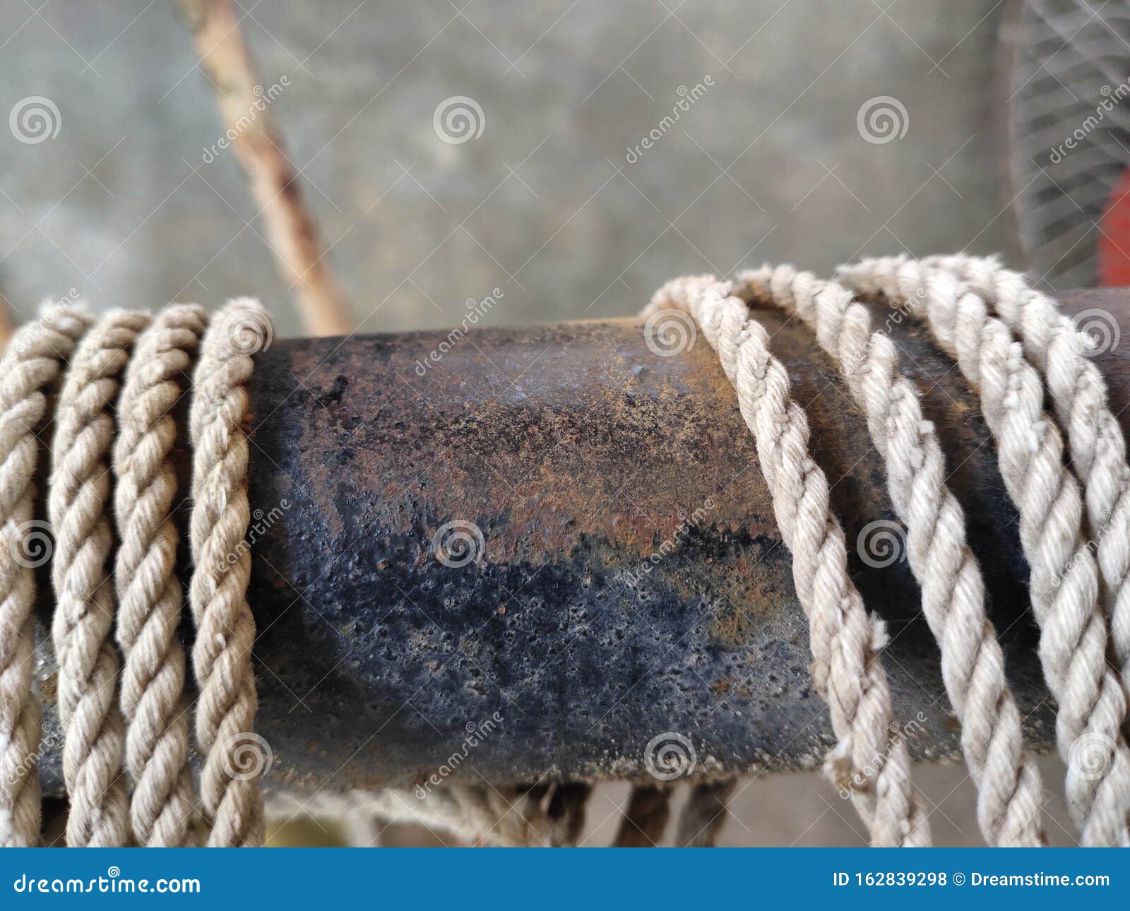 Ancient Time Sleeping Bad Strings with Corrosion Pipe Stock Photo ...