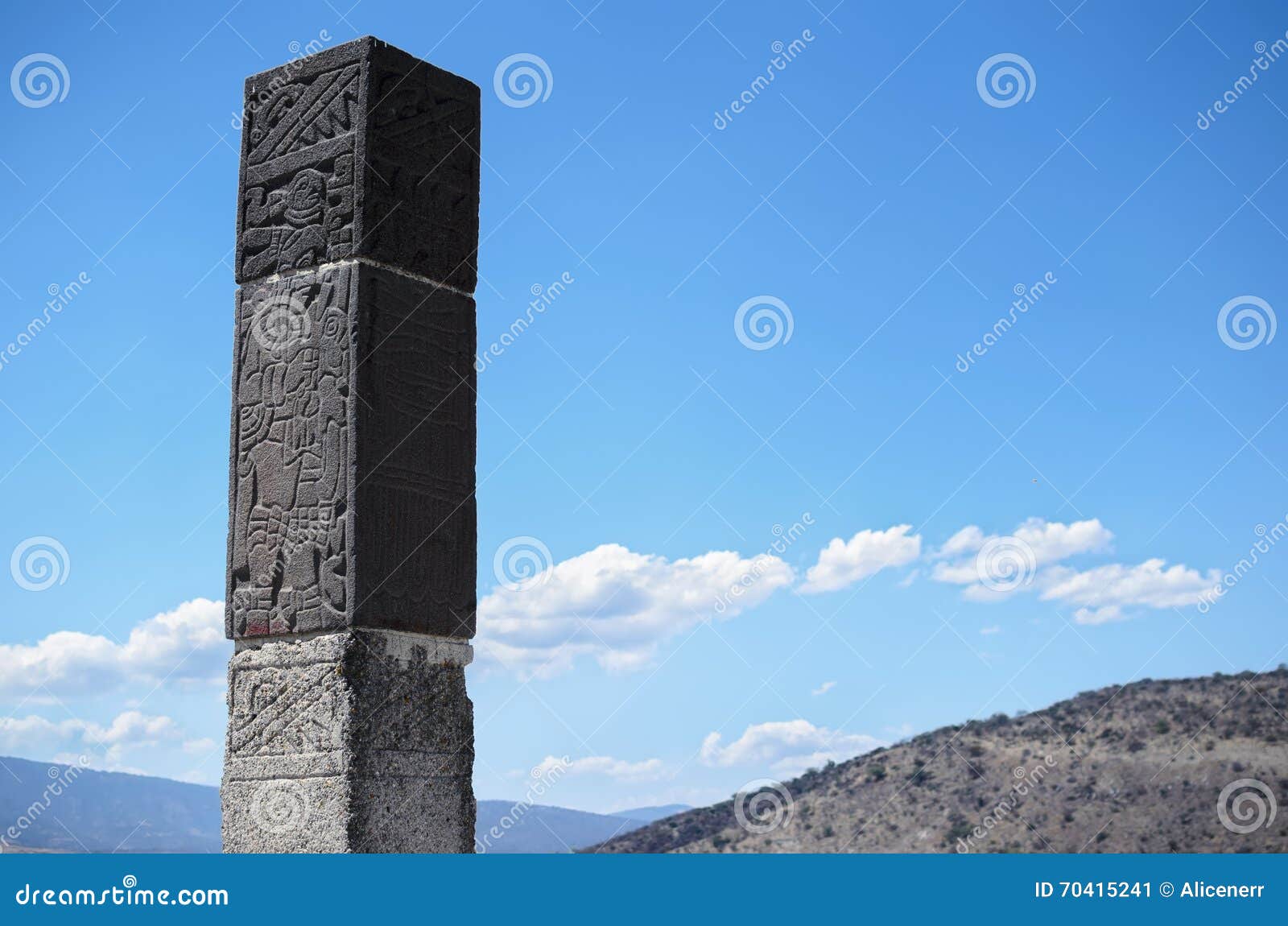 Ancient Toltec Column with Writing on it Stock Image - Image of travel ...