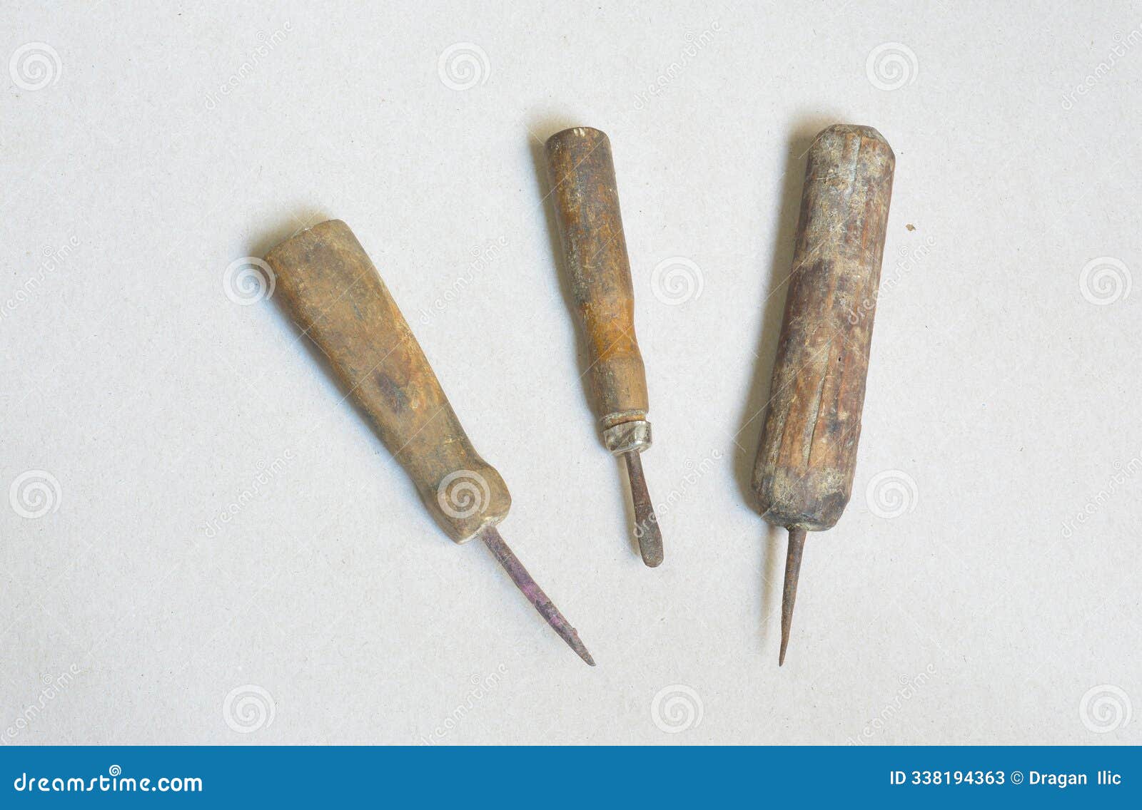 Ancient Tools for Making Holes and Sewing Stock Image - Image of holes ...
