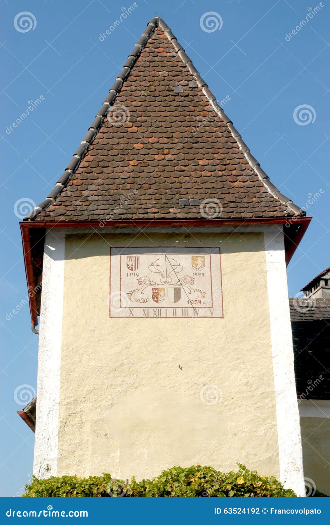 Ancient Tower of Austria Along the Danube Stock Photo - Image of roof ...