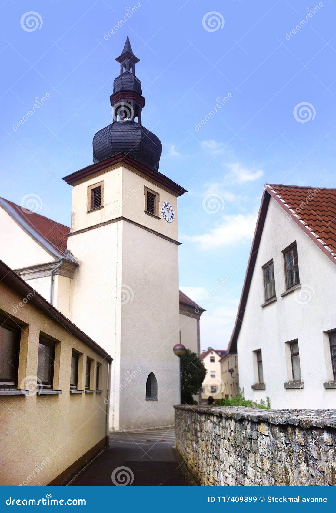 The Ancient Tower of the Chapel in Germany. Europe Stock Image - Image ...