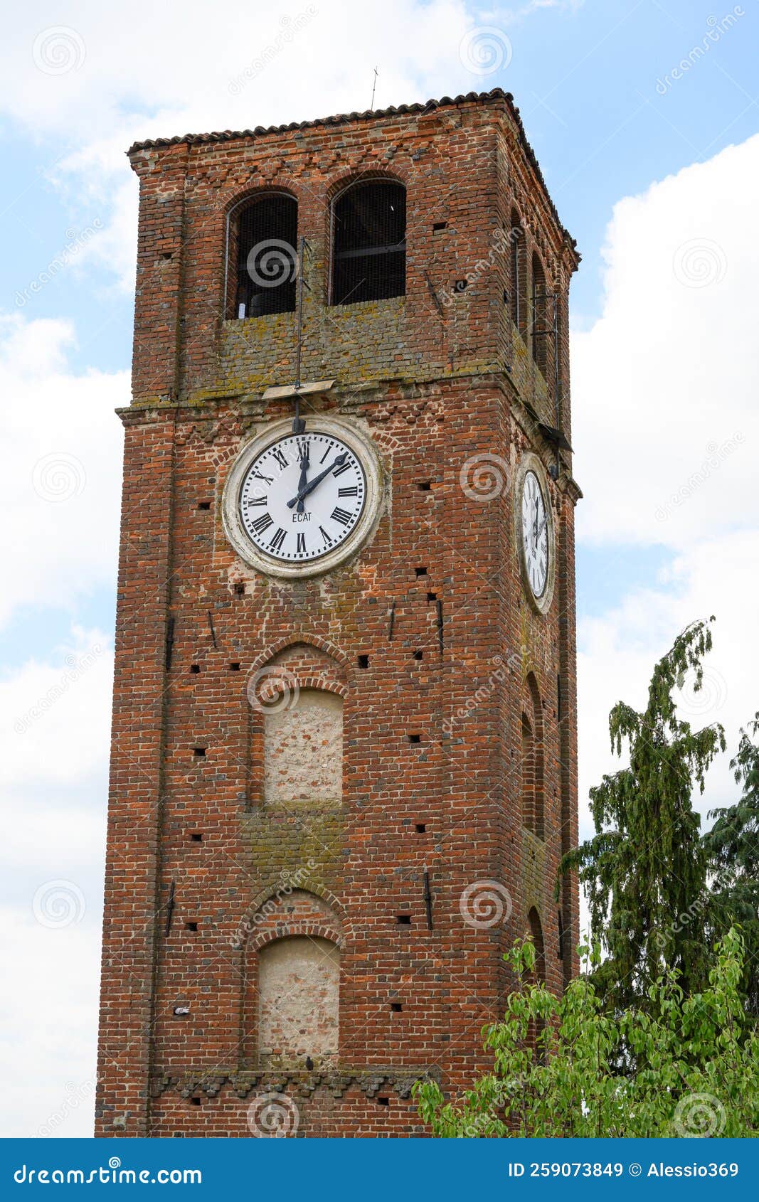 Ancient Tower with Iron Mechanical Clock Editorial Stock Image - Image ...