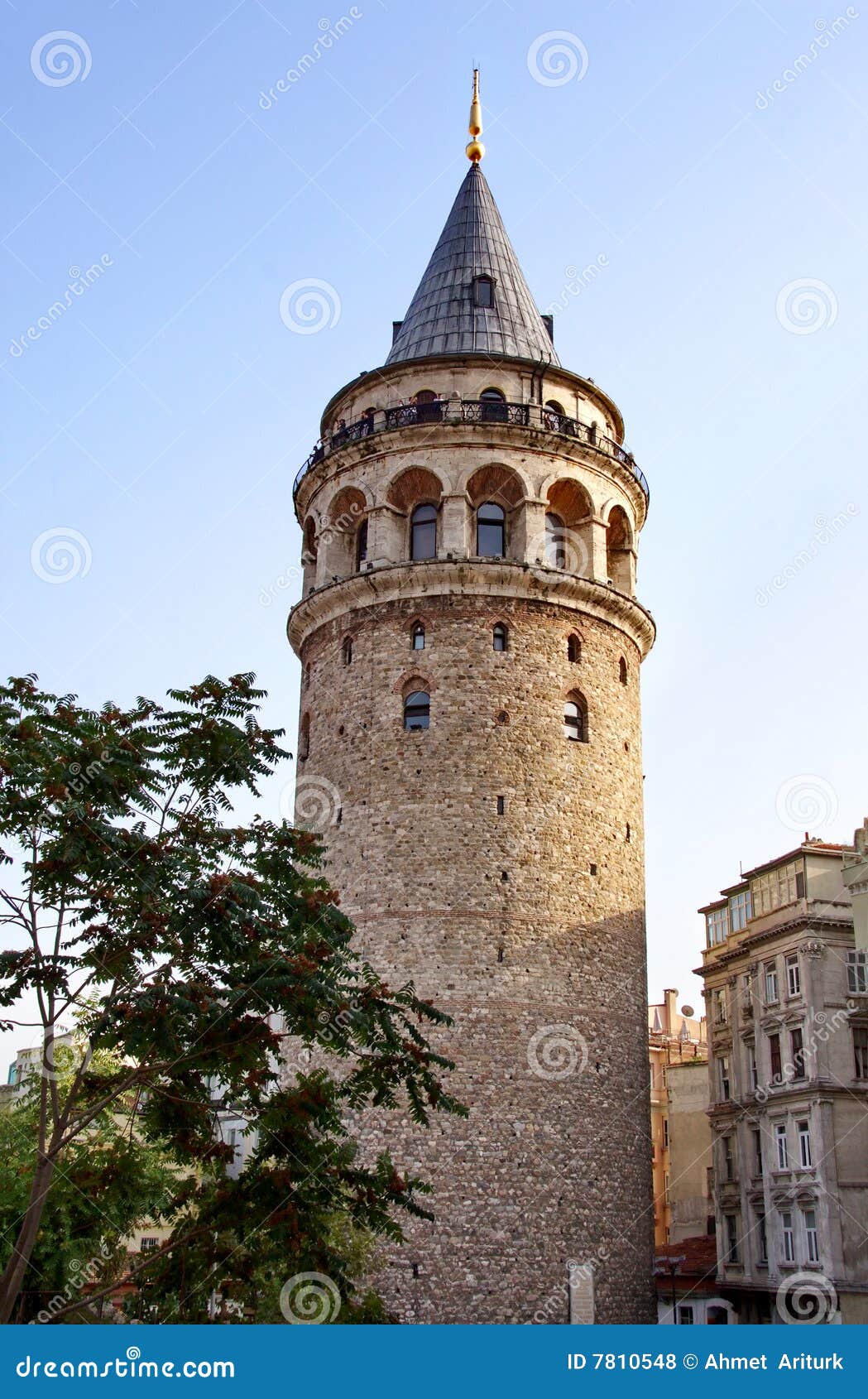 Ancient tower of Istanbul stock photo. Image of byzantine - 7810548