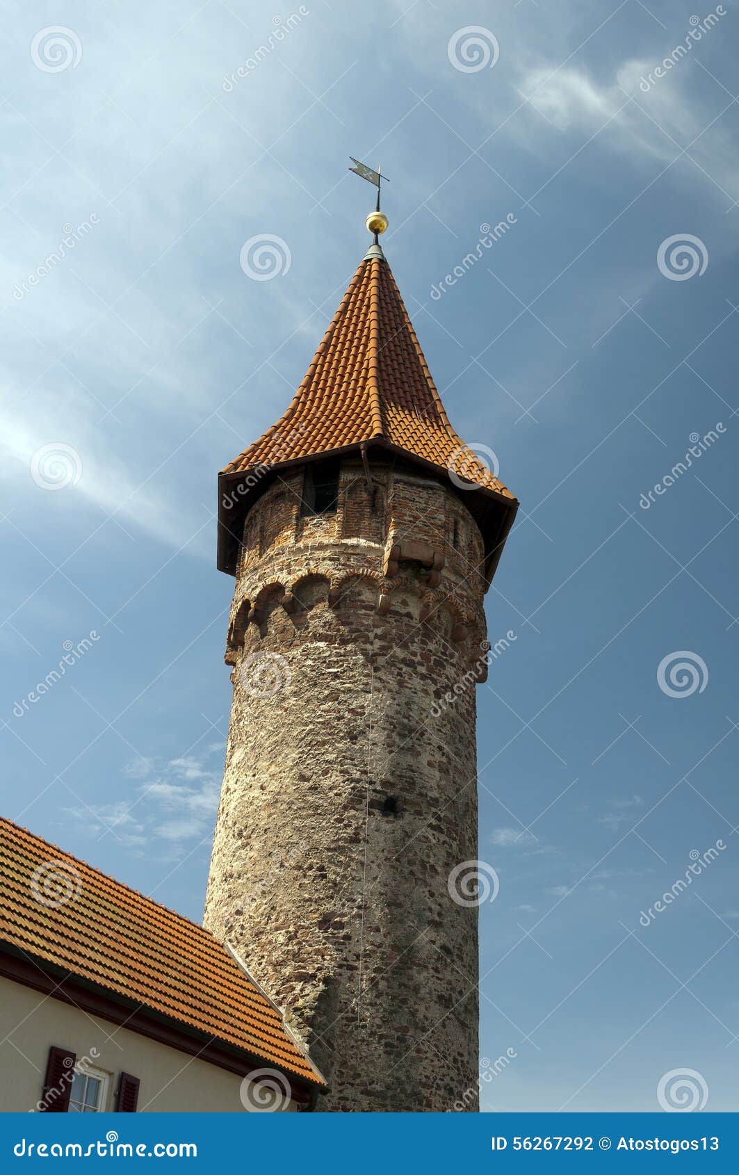 Ancient Tower in Ladenburg. Stock Photo - Image of castle, tower: 56267292