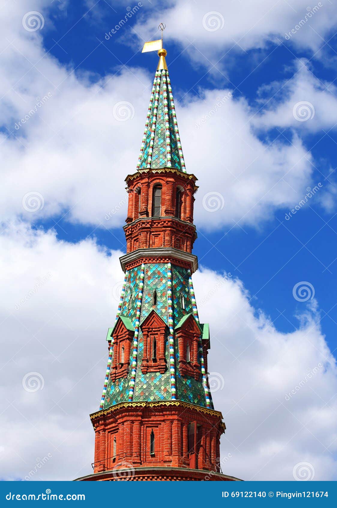 Ancient Tower of Moscow Kremlin Stock Photo - Image of faith, cathedral ...
