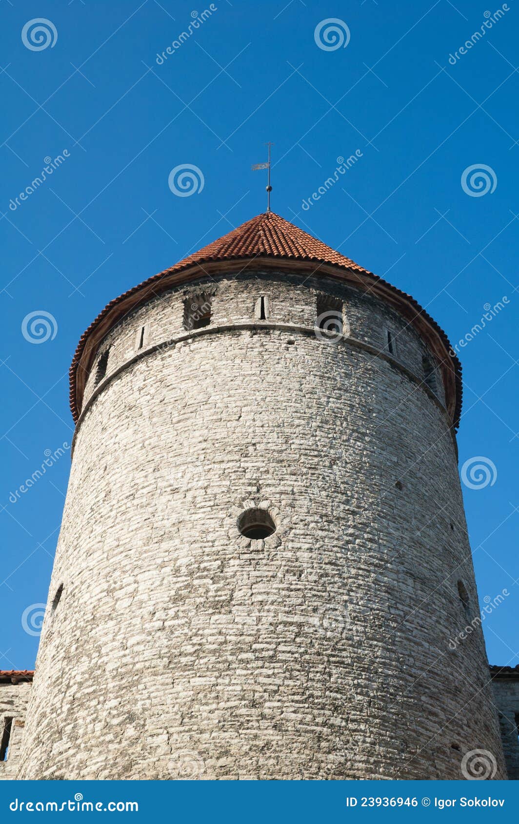Ancient tower in Tallinn stock photo. Image of landmark - 23936946