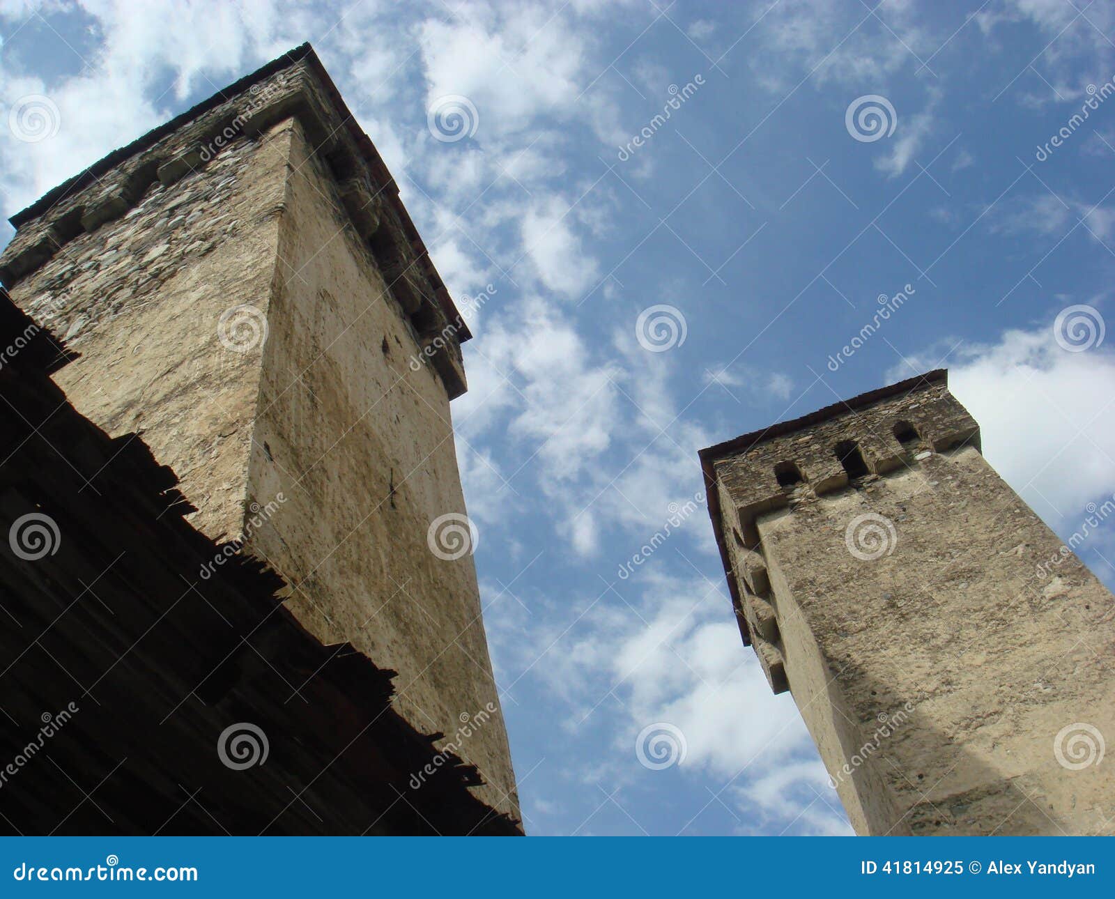 Ancient towers of Svaneti stock image. Image of mountain - 41814925