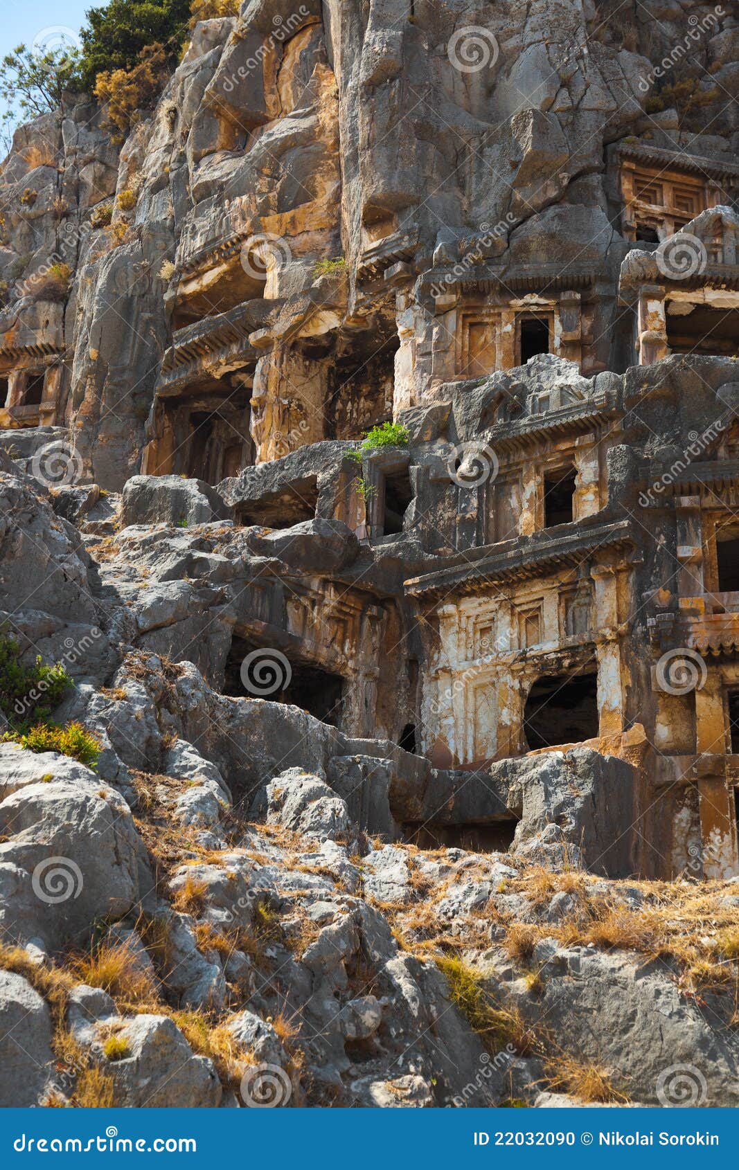 Ancient Town in Myra, Turkey Stock Photo - Image of graveyard, cave ...