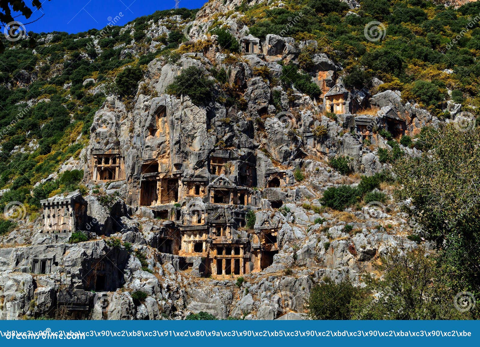 Archeology Myra Turke And Indigenous Tomb Stone Royalty-Free Stock ...