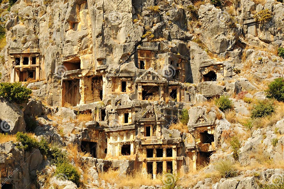 Ancient Town in Myra, Turkey Stock Photo - Image of archeology, home ...