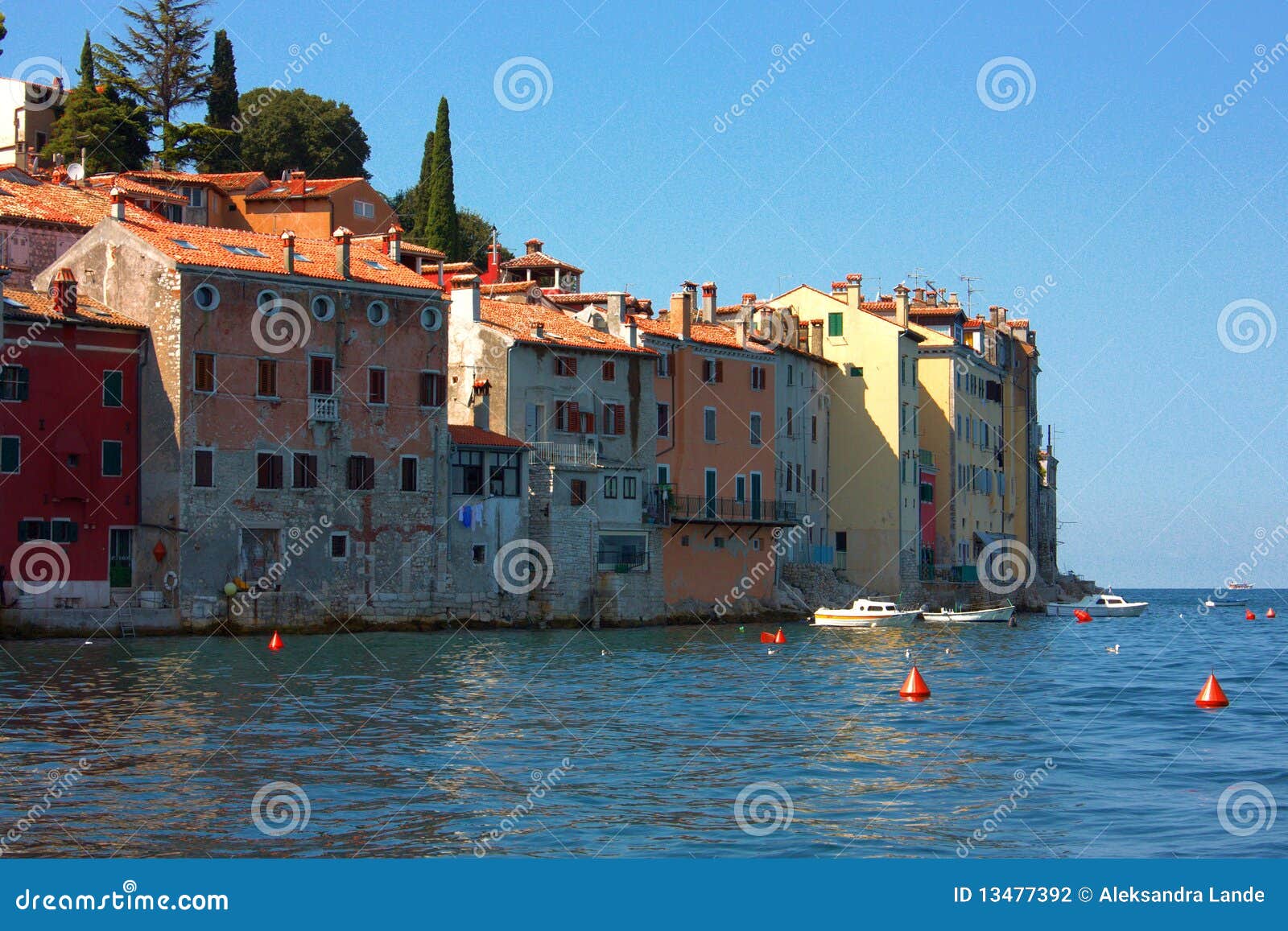 Ancient town - Rovin stock photo. Image of water, city - 13477392