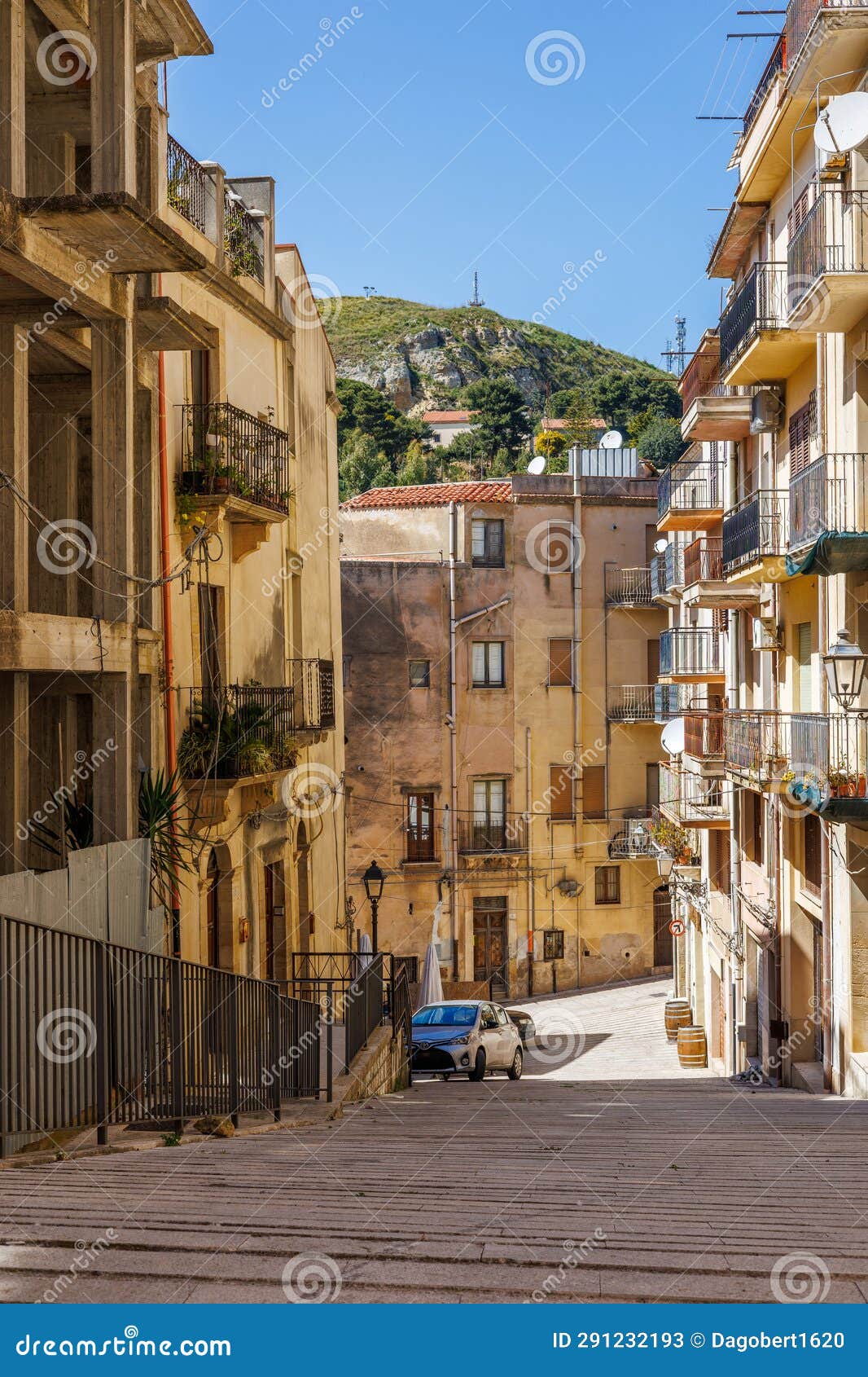 The Ancient Town of Salemi on the Island of Sicily Stock Image - Image ...