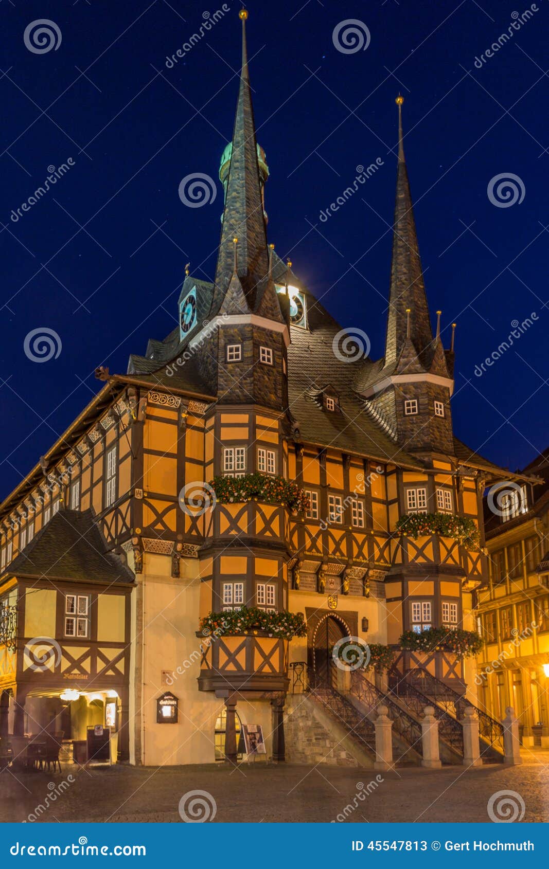 Ancient town Wernigerode stock image. Image of saxony - 45547813