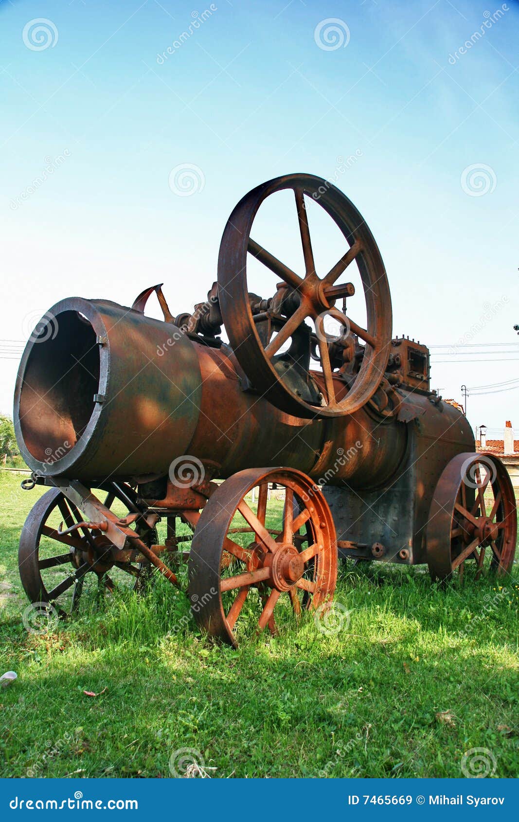 Ancient tractor stock image. Image of rural, field, ancient - 7465669