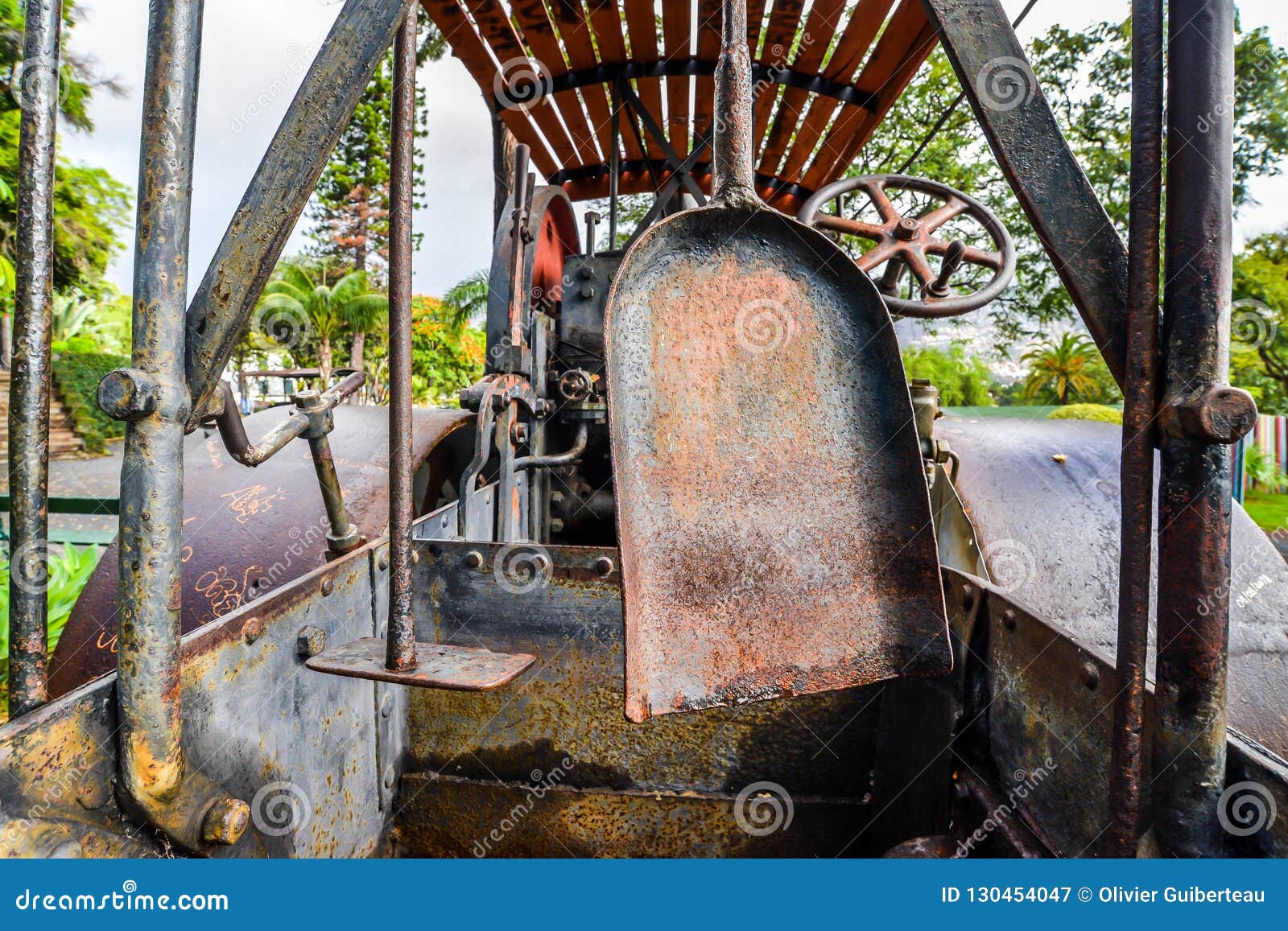 The Ancient Tractor - Funchal Stock Image - Image of historic, antique ...