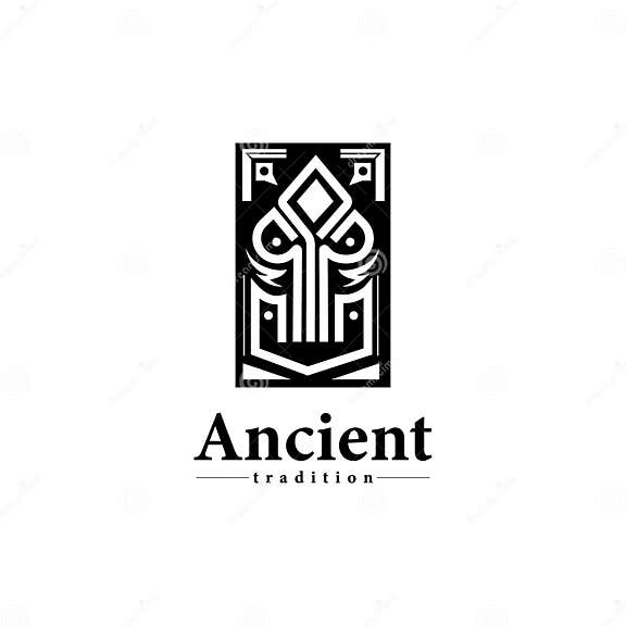 Ancient Tradition Logo Design Template Vector Stock Vector ...