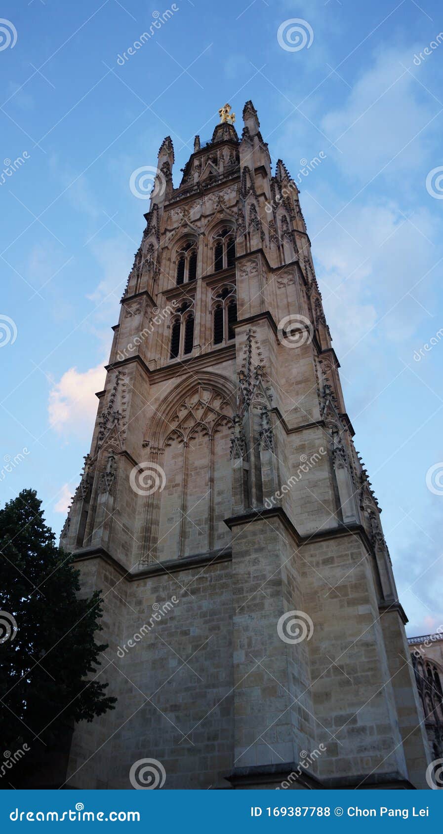 Ancient Traditional Gothic Castle Tower in France Stock Photo - Image ...