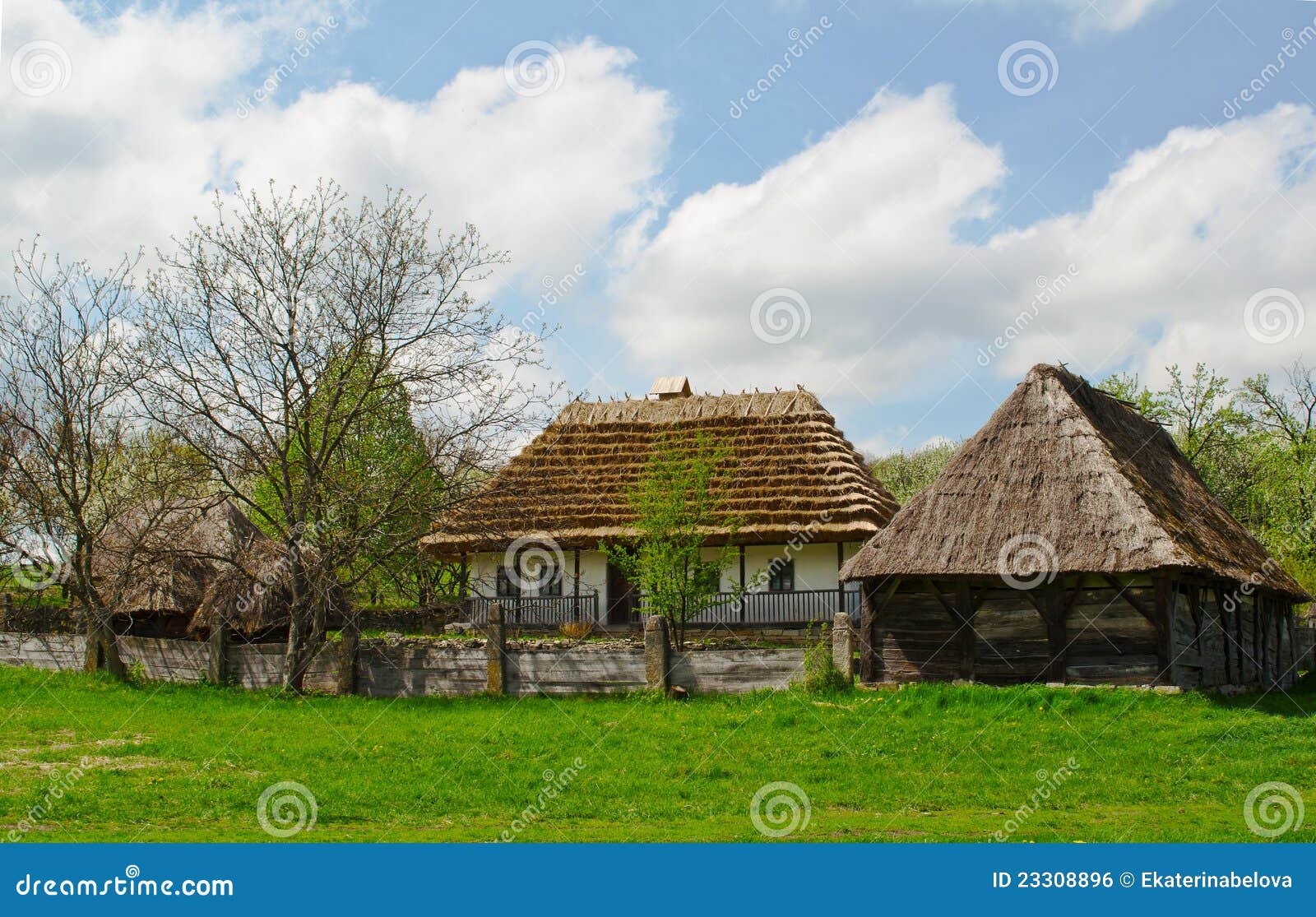 Ancient Traditional Ukrainian Rural Cottage with a Stock Photo - Image ...