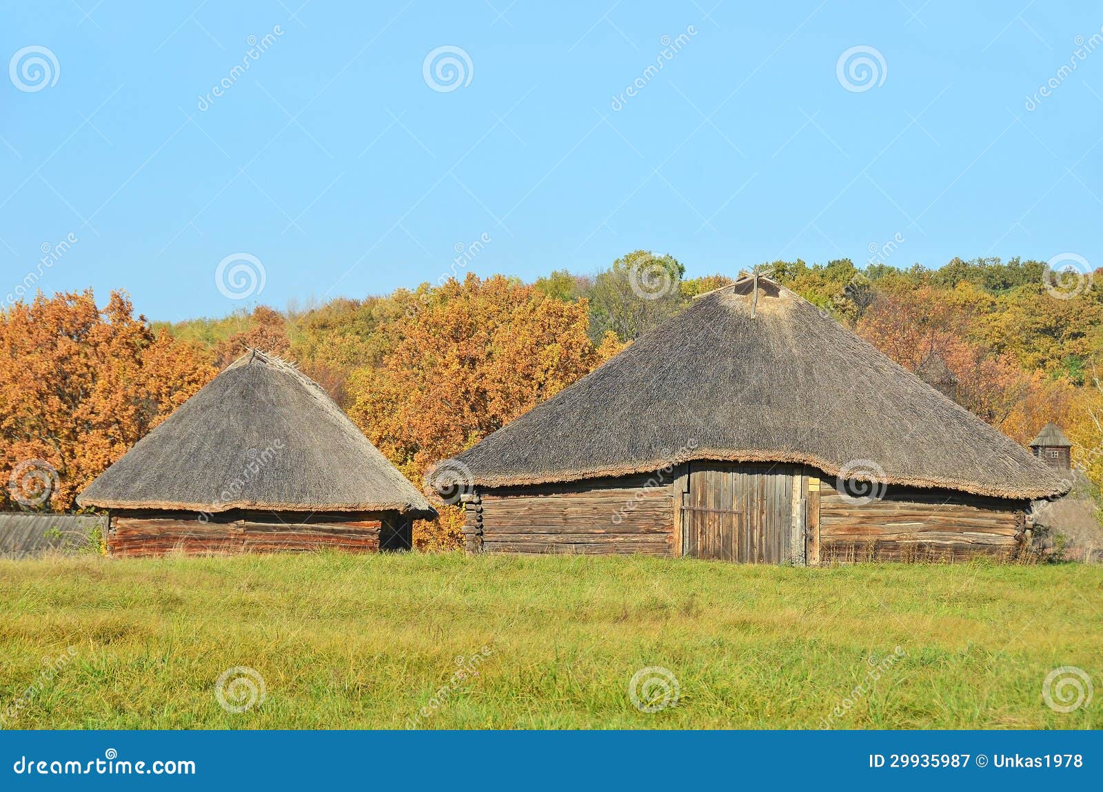 Ancient Wicker Barn with a Straw Roof Stock Image - Image of russian ...