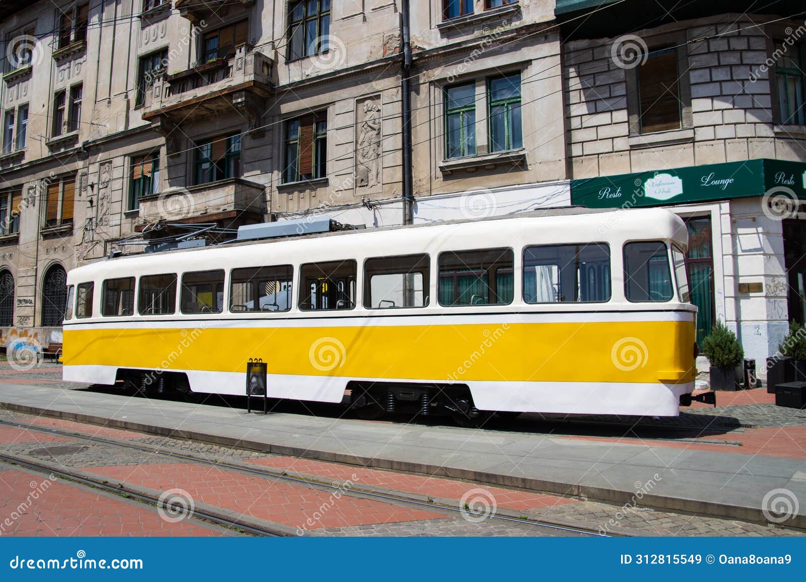 Ancient Tram at the Historical Tram Exhibition in Timisoara, Romania ...
