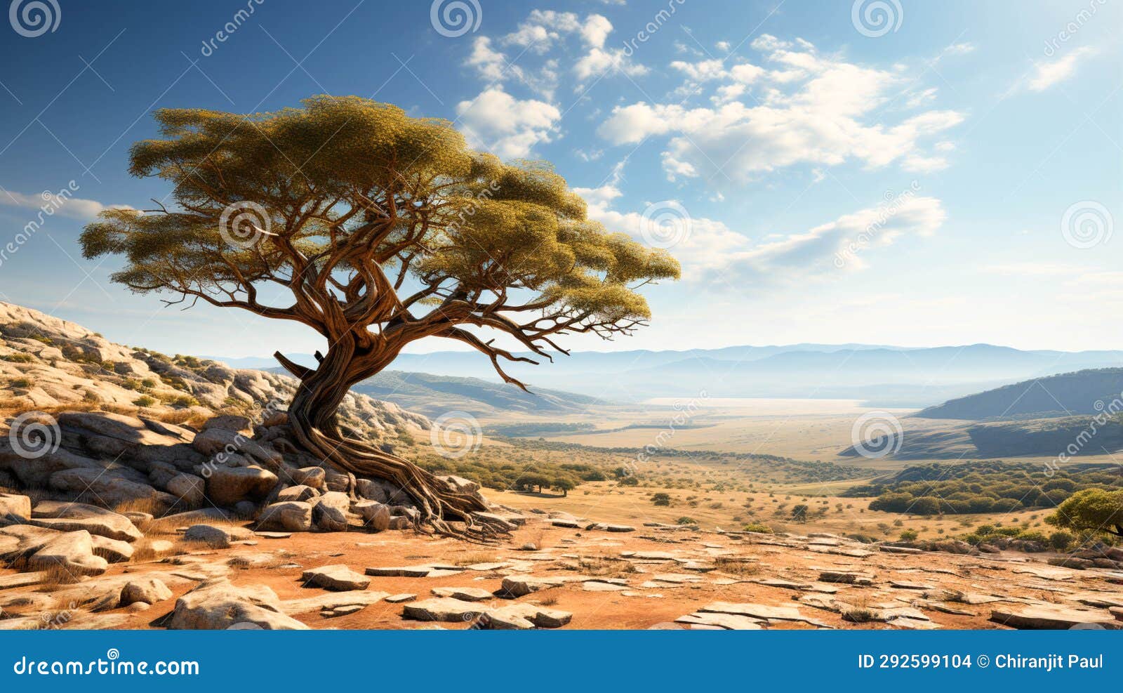 An Ancient Tree in the Desert Stock Photo - Image of tree, desert ...