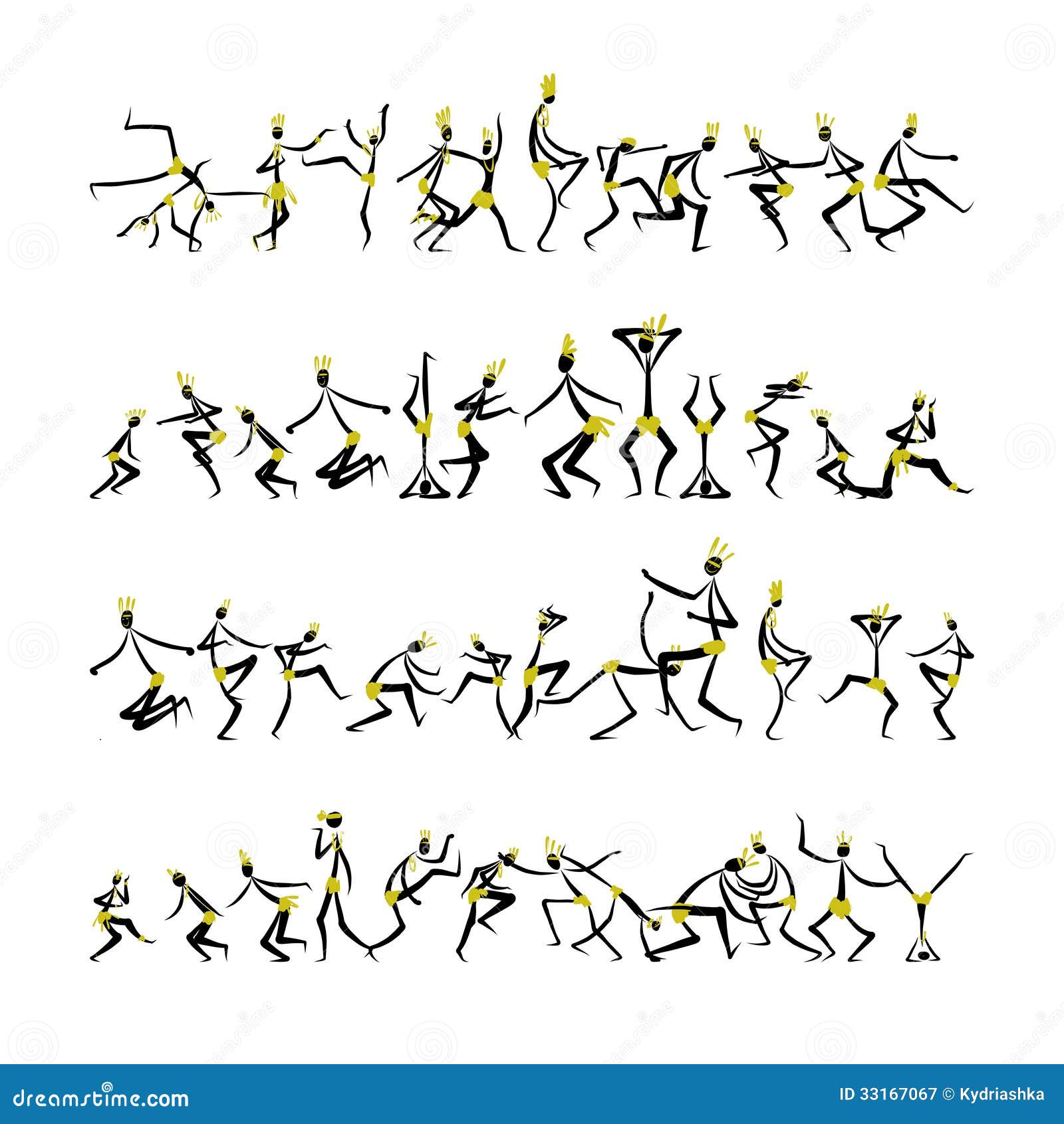 Ancient Tribal People Collection for Your Design Stock Vector ...