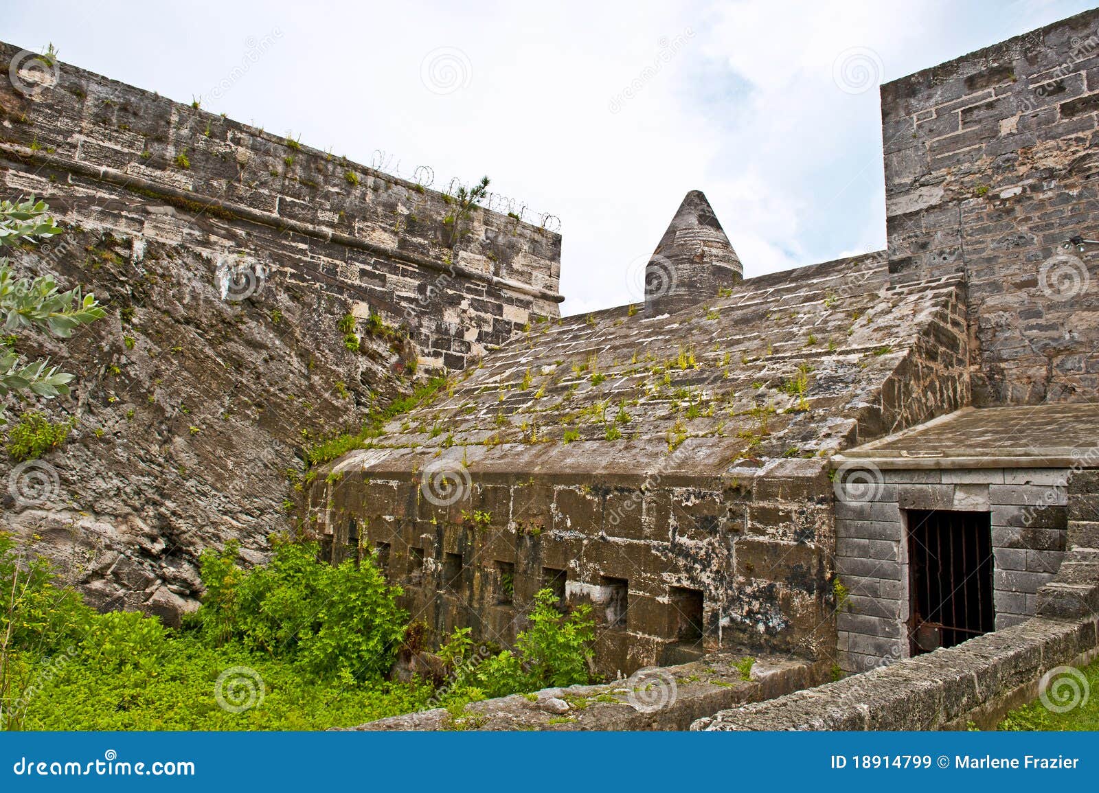 Ancient Tropical Bermuda Fort. Stock Image - Image of stronghold ...