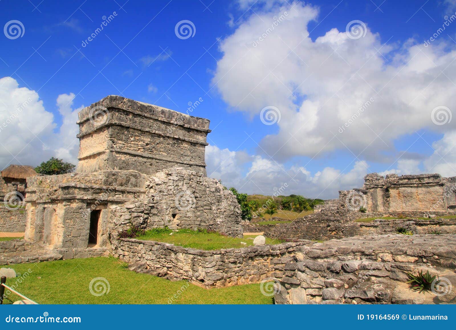 Ancient Tulum Mayan Ruins Mexico Quintana Roo Stock Image - Image of ...