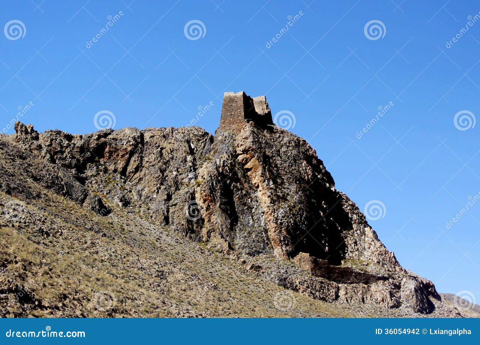 Ancient Turret on the Cliff Stock Photo - Image of distance, fire: 36054942