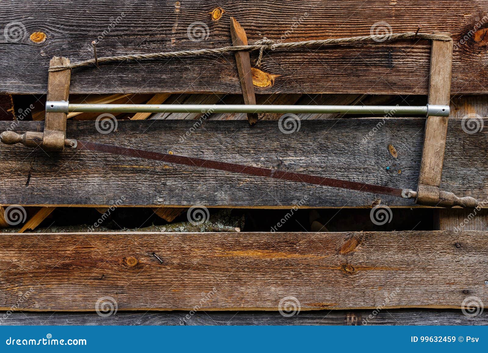 Ancient two-handled saw stock image. Image of retro, craft - 99632459