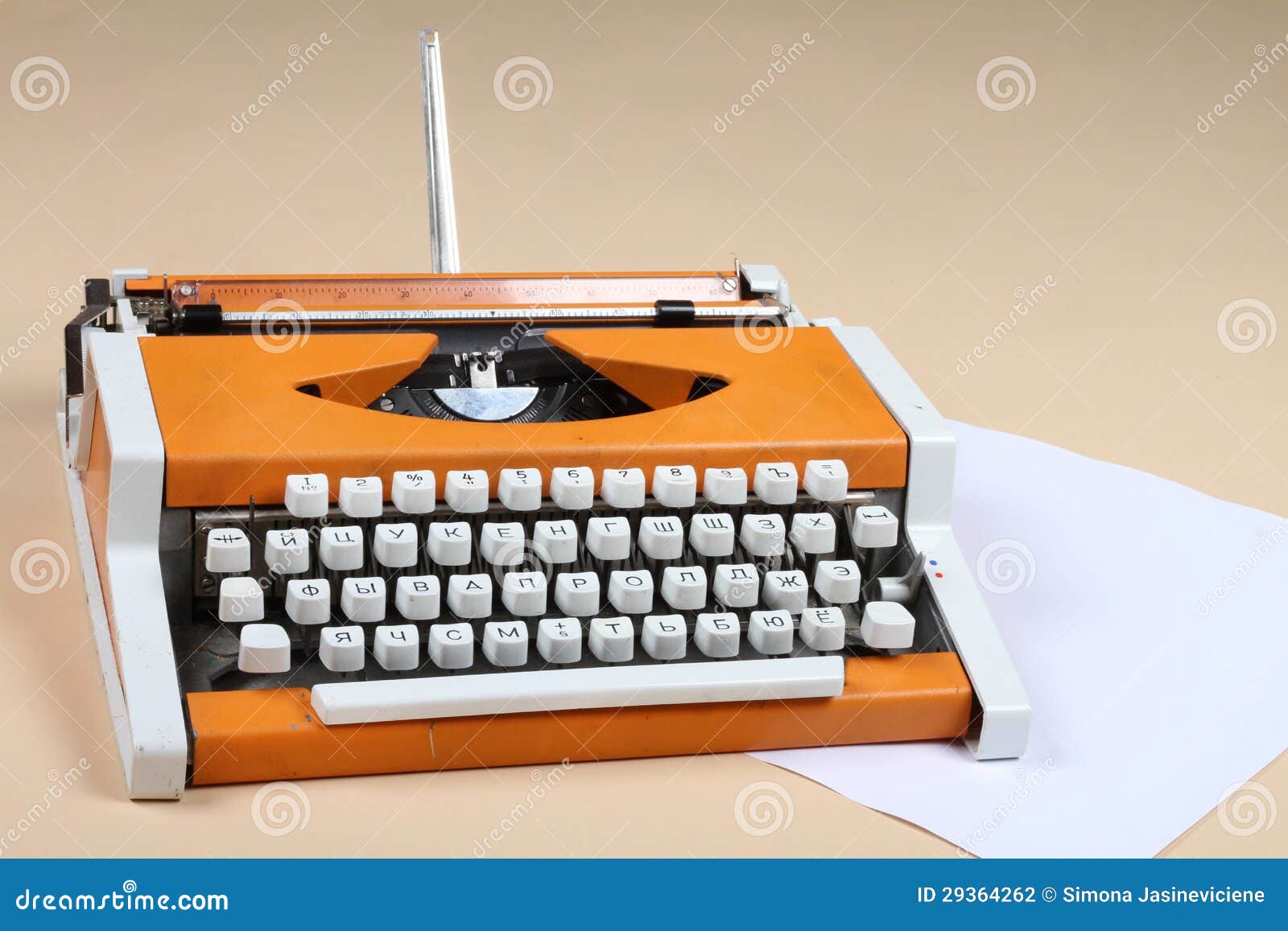 Ancient typewriter stock photo. Image of russian, oldtime - 29364262